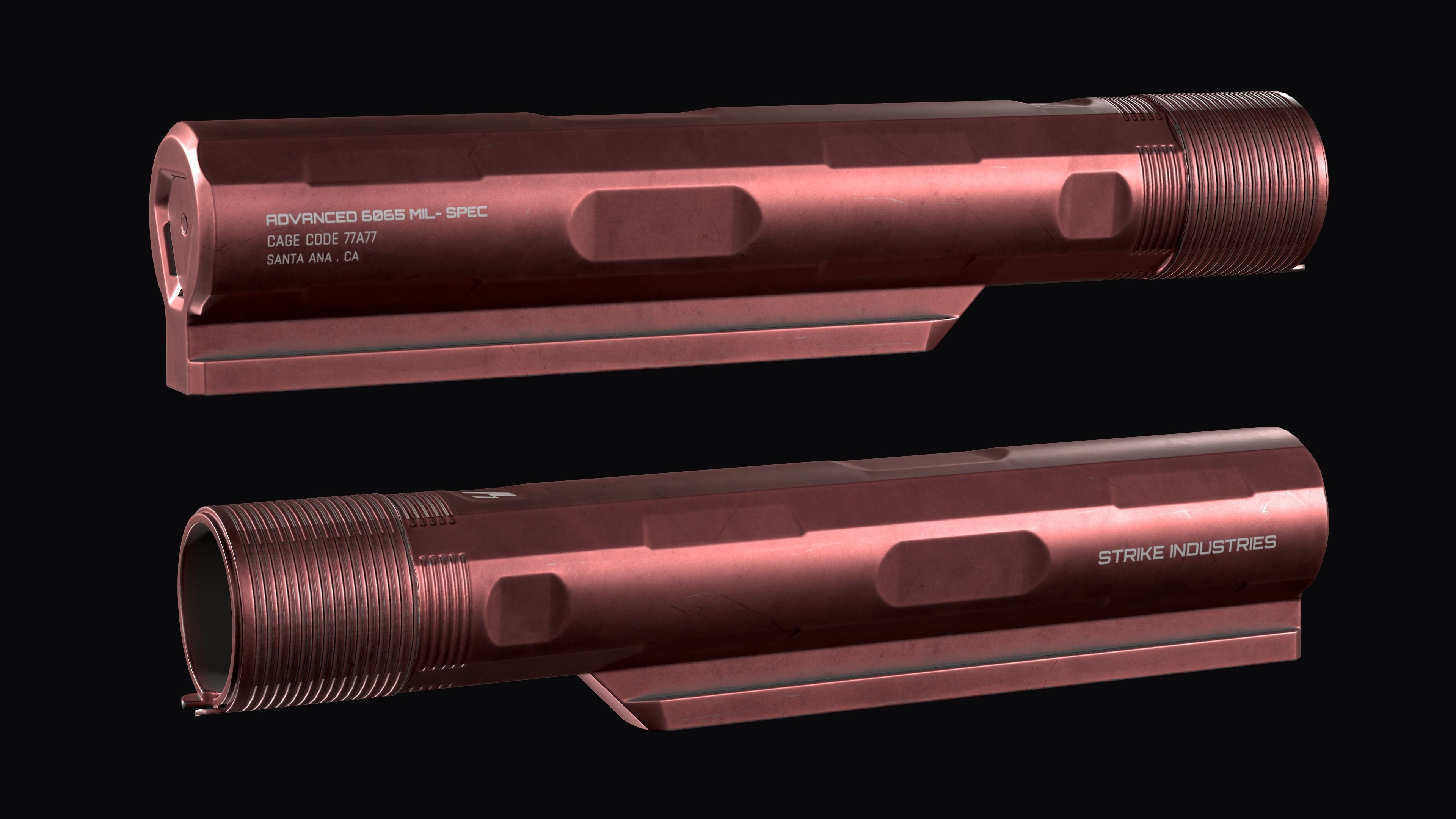 3D model Strike Industries Advanced Receiver Extension buffer tube AR ...