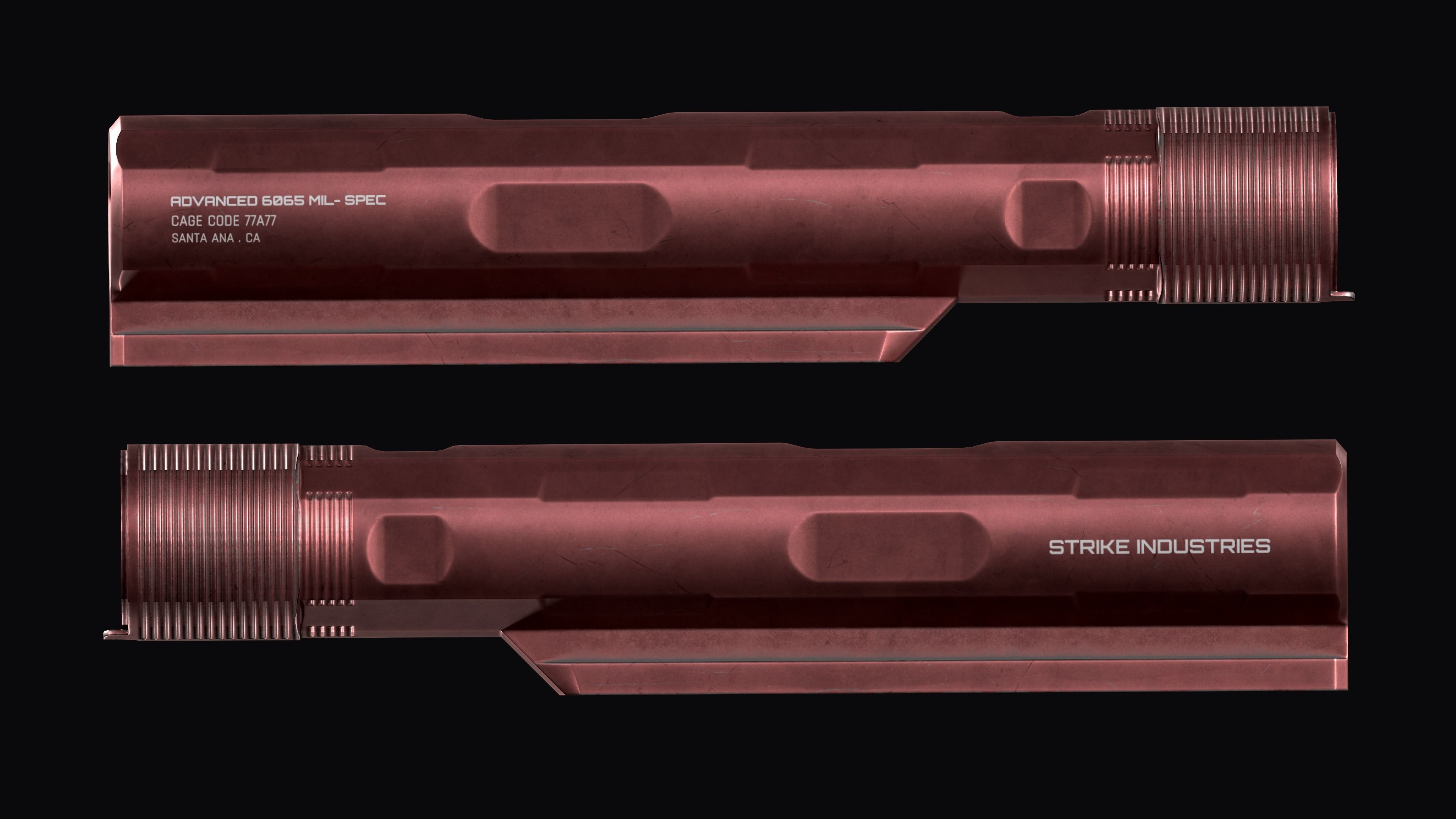 3D model Strike Industries Advanced Receiver Extension buffer tube AR ...