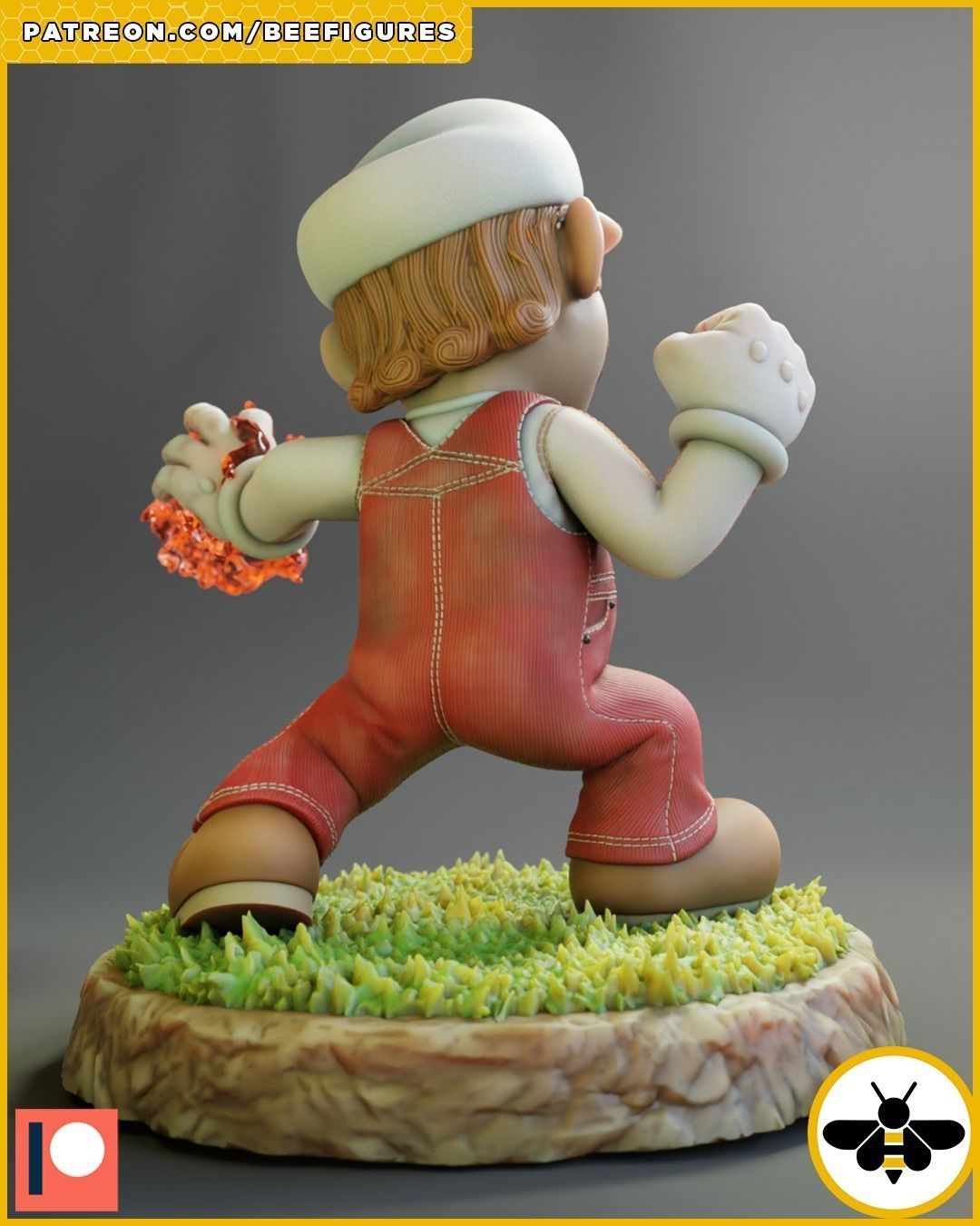 SUPER MARIO - FIRE MARIO - FAN ART 3D model | CGTrader