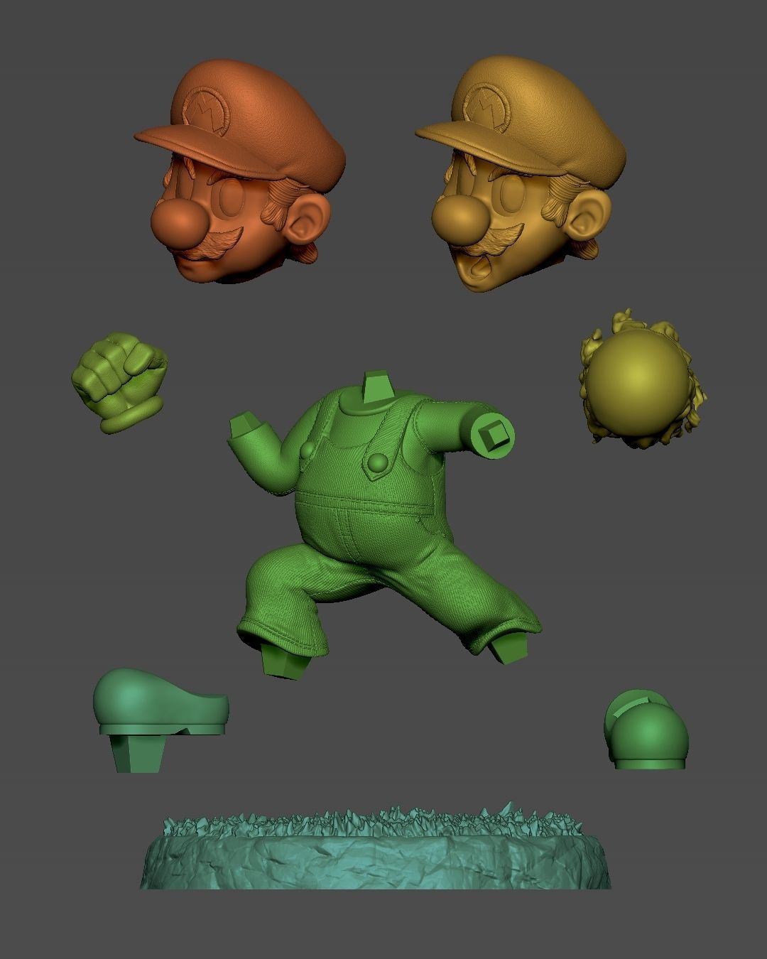 SUPER MARIO - FIRE MARIO - FAN ART 3D model | CGTrader