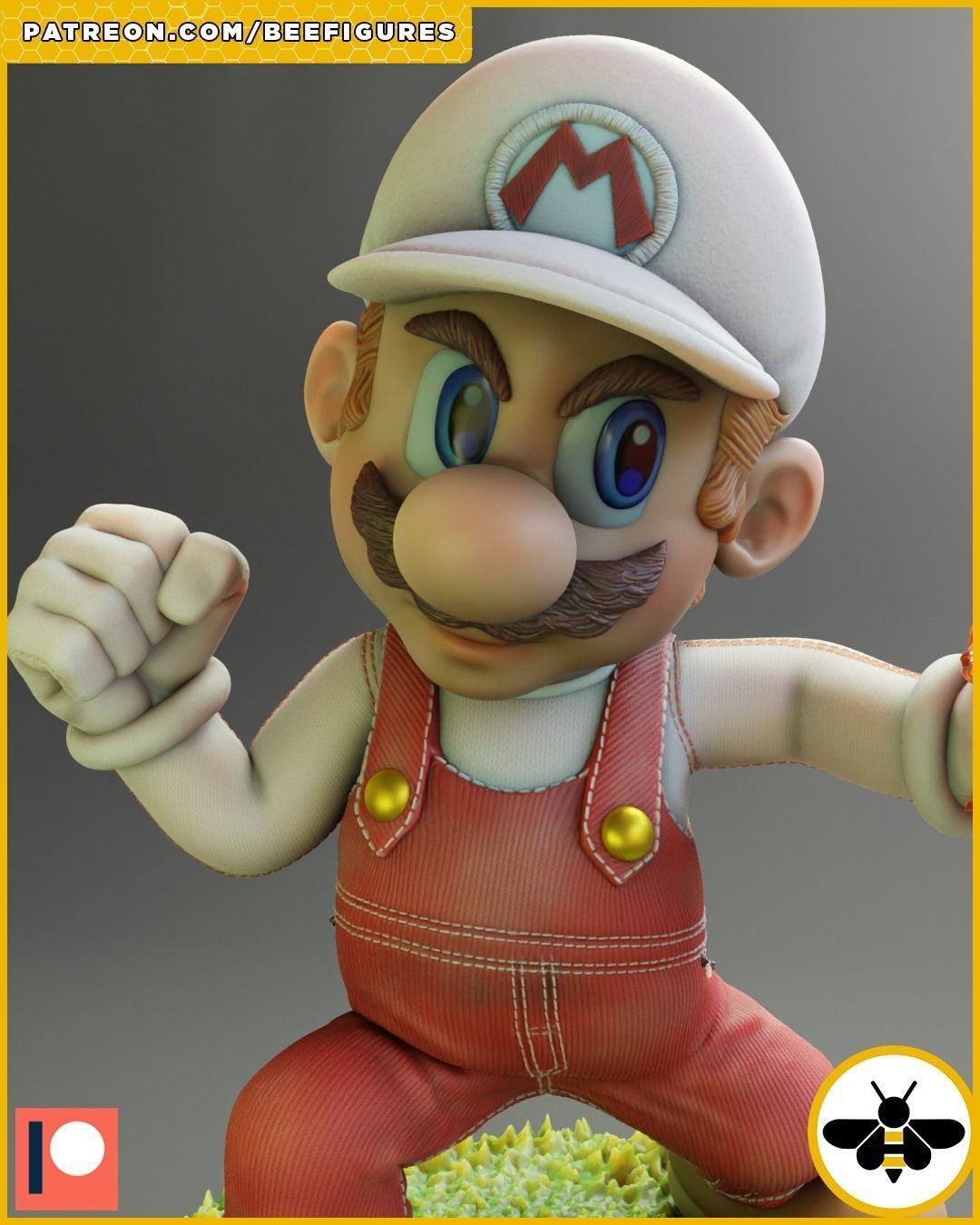SUPER MARIO - FIRE MARIO - FAN ART 3D model | CGTrader