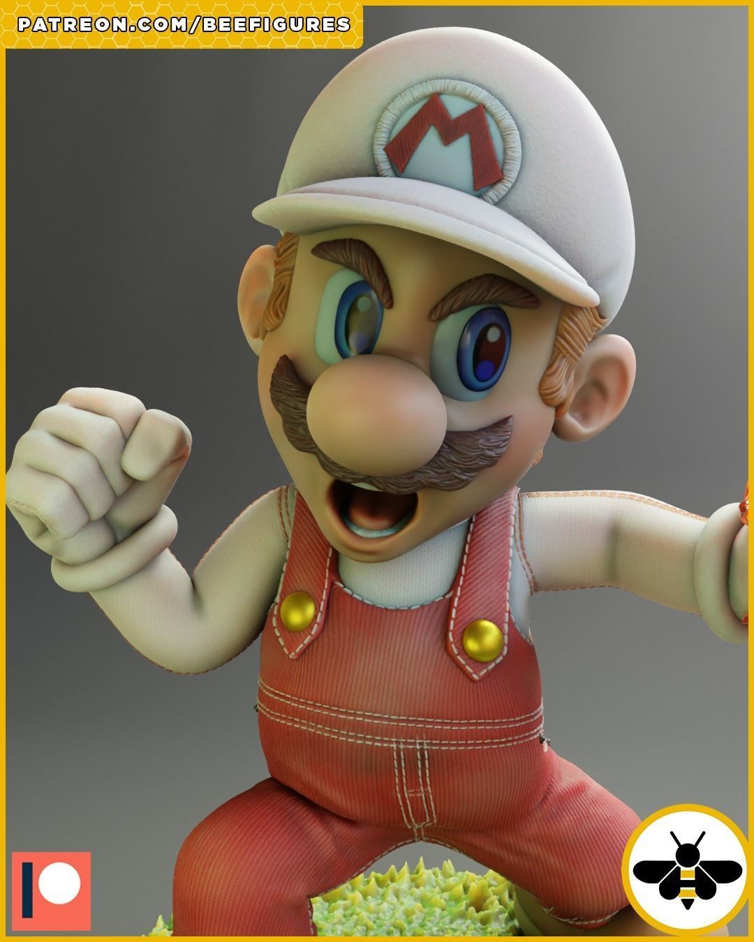 SUPER MARIO - FIRE MARIO - FAN ART 3D model | CGTrader