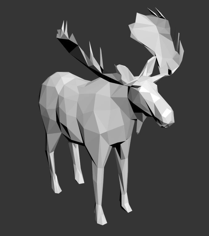 Lowpoly Moose 3D model | CGTrader