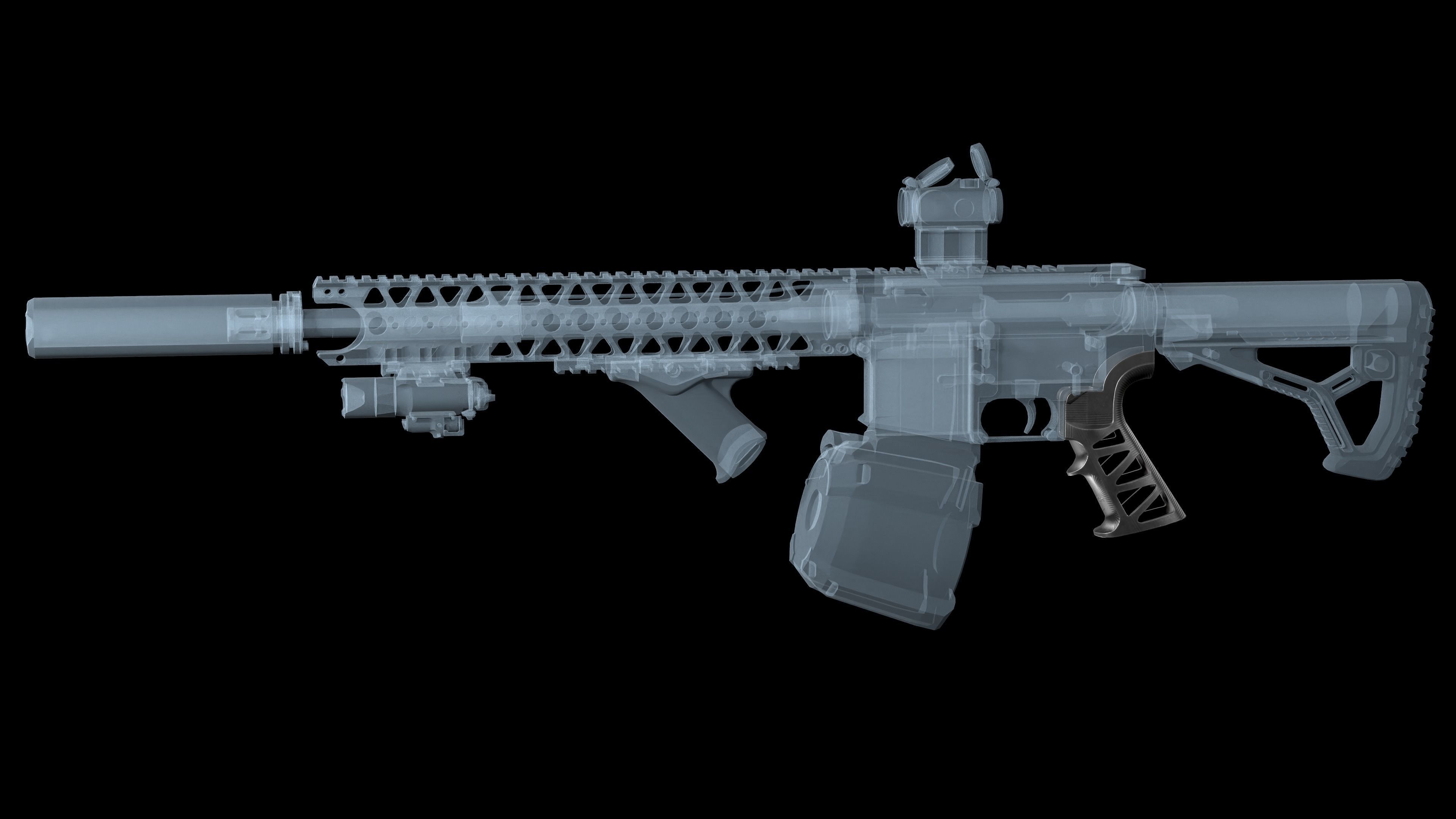 3D model Pistol grip AR 15 Naroh Arms GRAL-S VR / AR / low-poly | CGTrader