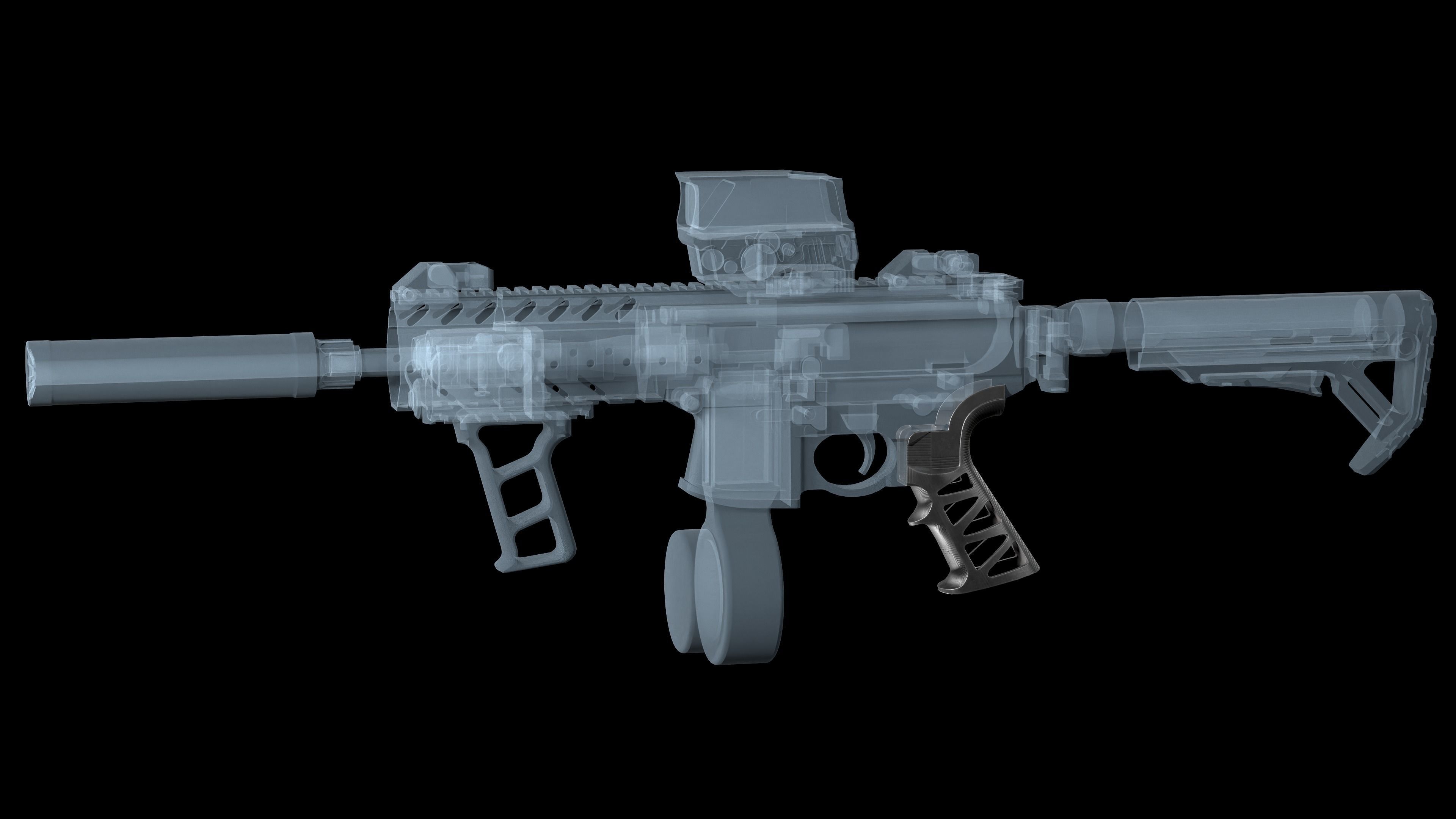 3D model Pistol grip AR 15 Naroh Arms GRAL-S VR / AR / low-poly | CGTrader