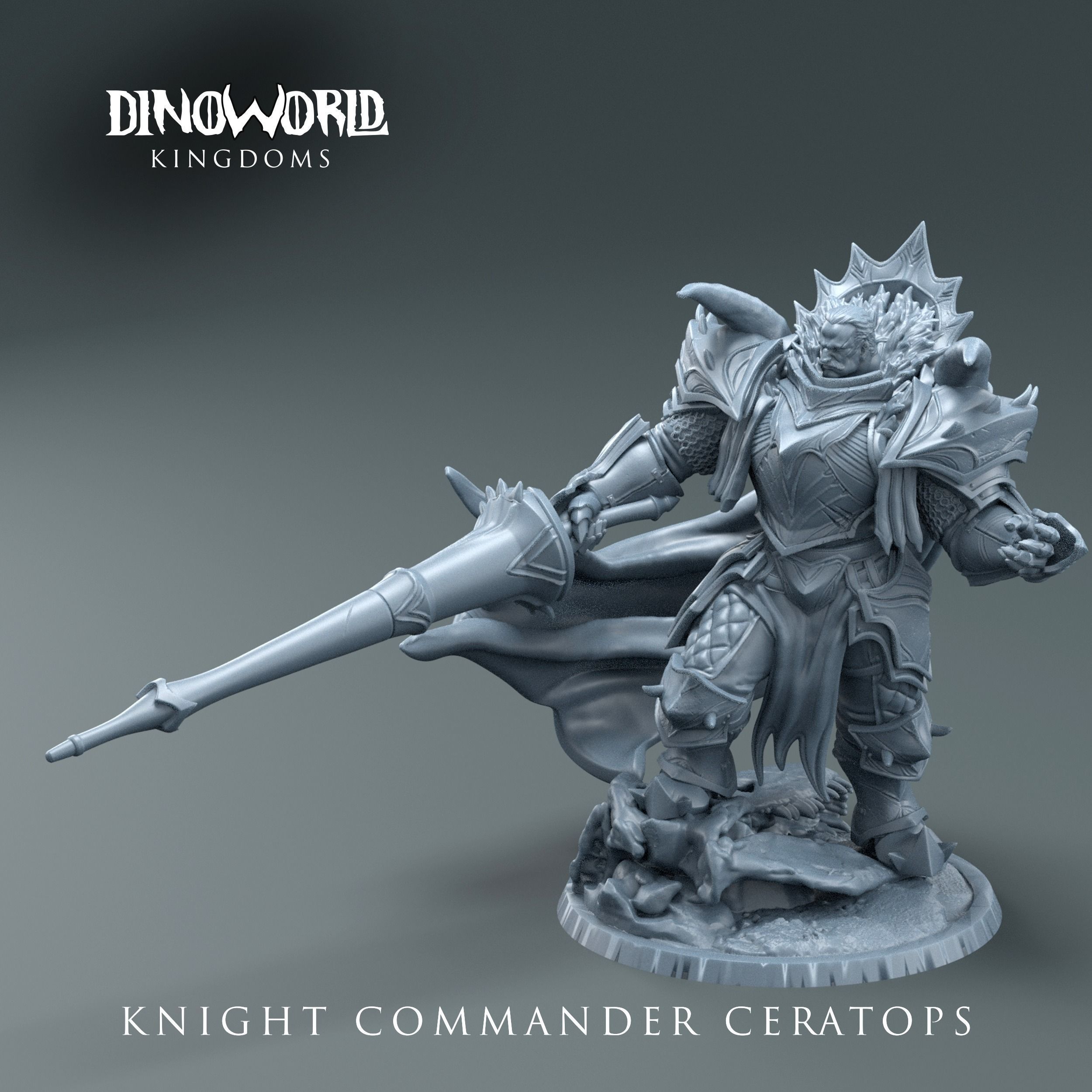 Knight commander ceratops 3D model 3D printable | CGTrader