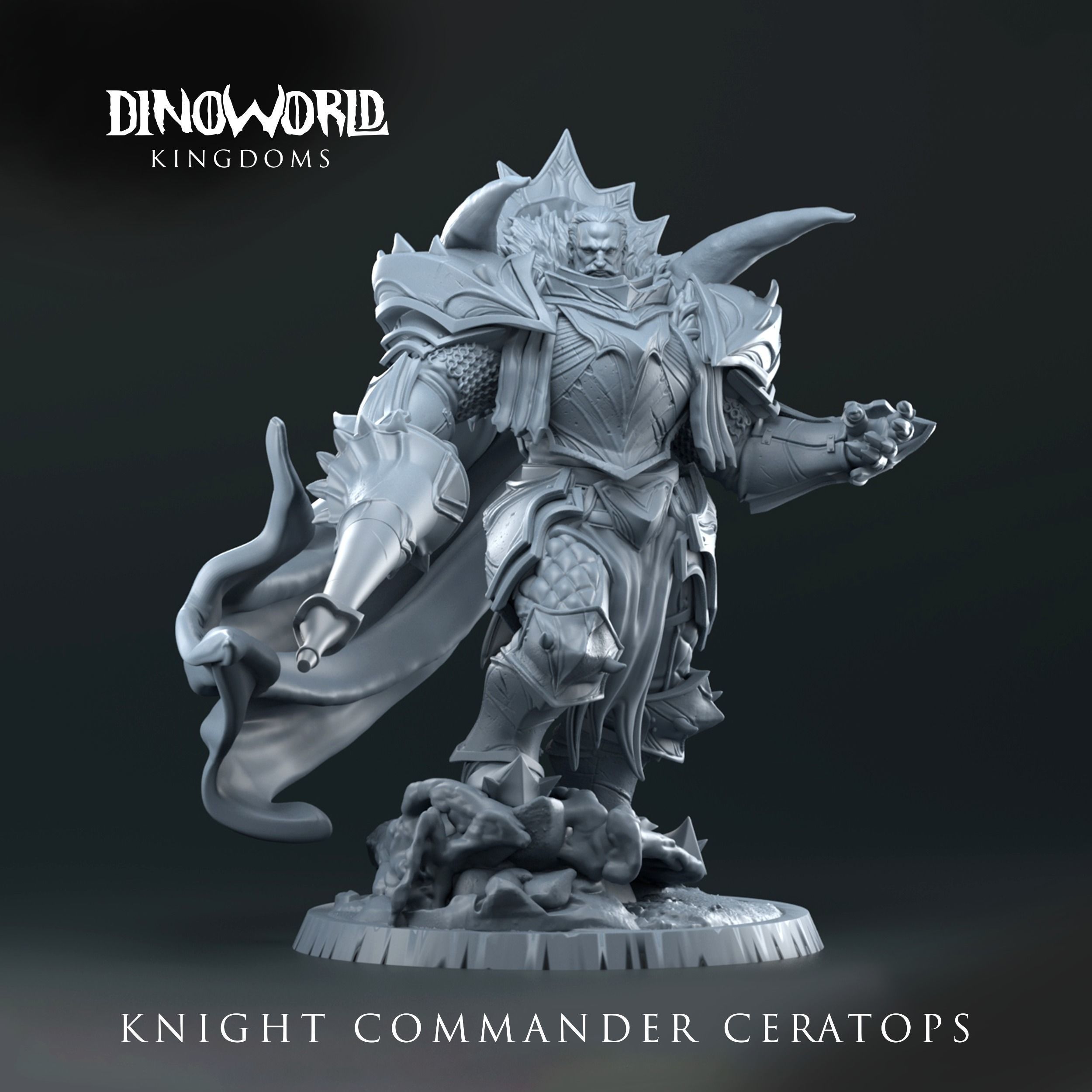 Knight commander ceratops 3D model 3D printable | CGTrader