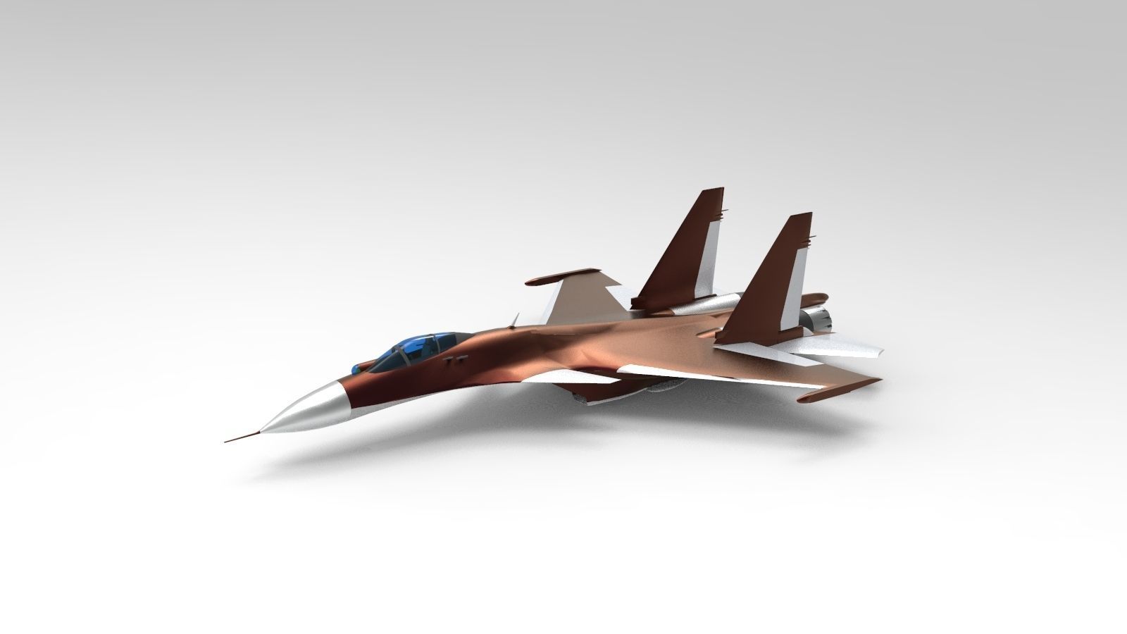 Su-35 Super Flanker type red 3D model | CGTrader