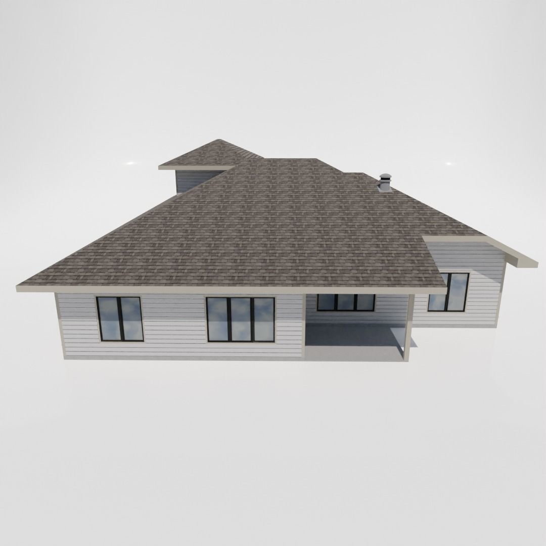 3D model American style house VR / AR / low-poly | CGTrader