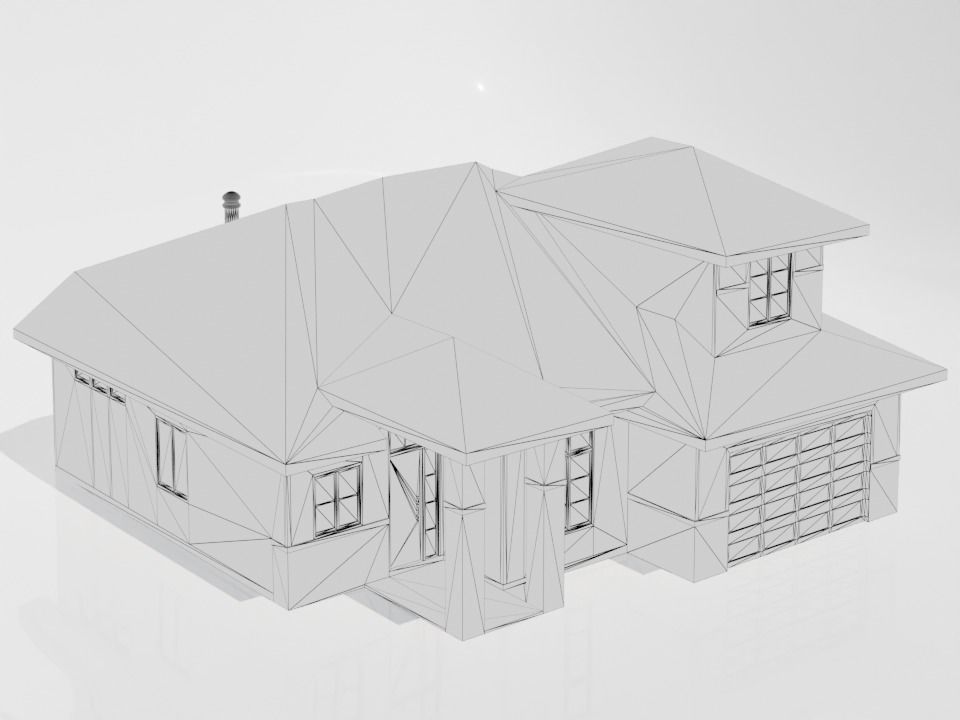 3D model American style house VR / AR / low-poly | CGTrader