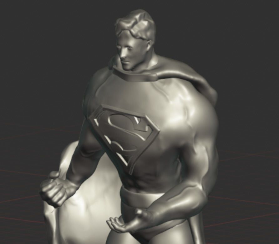 Buff Floating Superman 3D model 3D printable | CGTrader