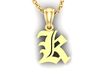 K Letter Pendant Alphabet Version 6 3D model 3D printable | CGTrader