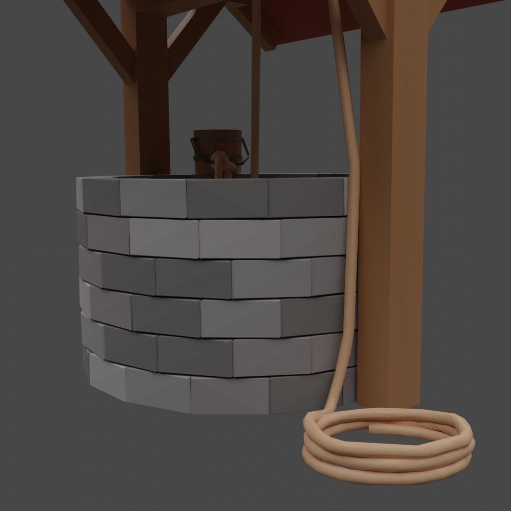 3D model Low-Poly Village Well VR / AR / low-poly | CGTrader