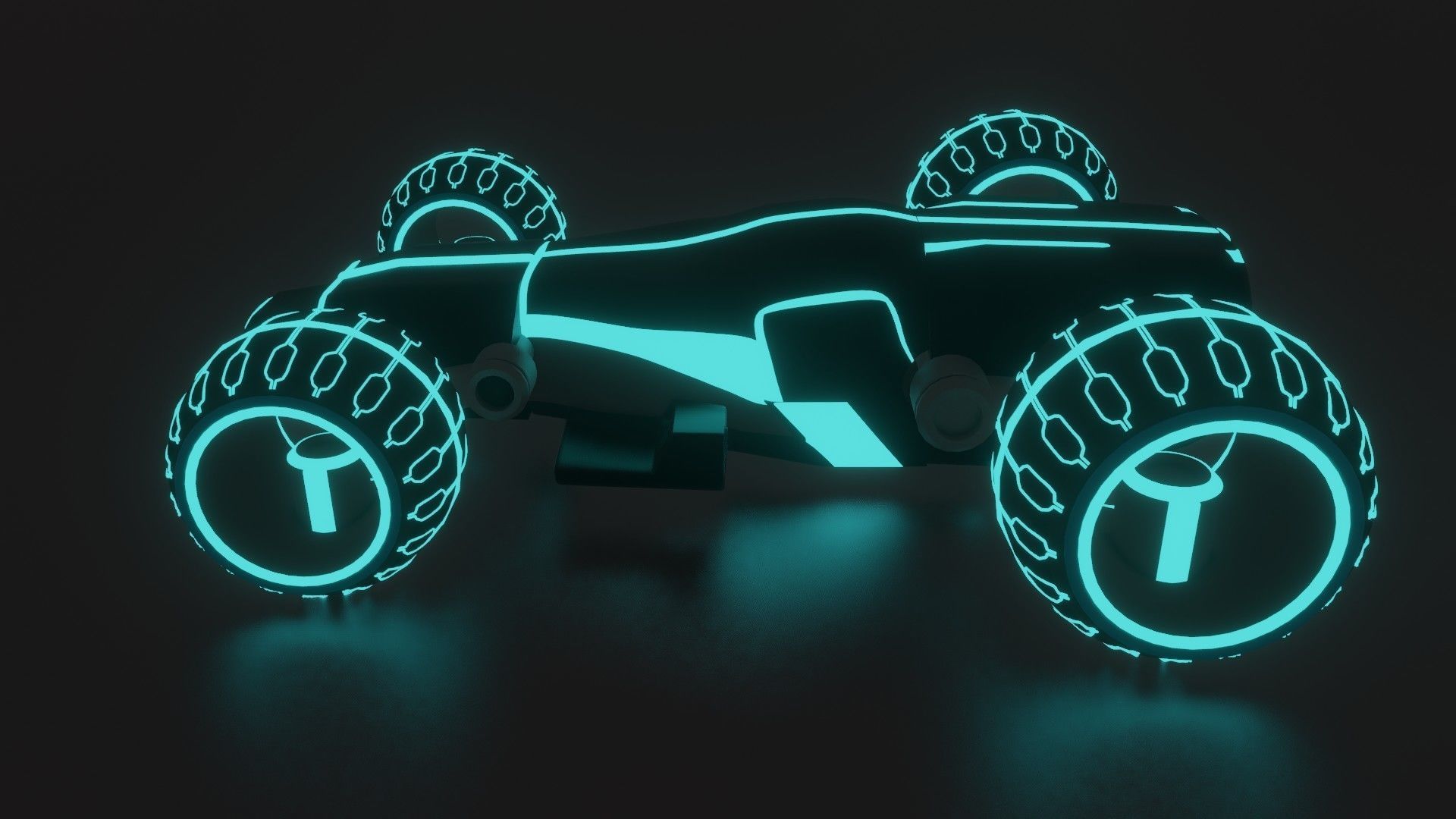 Sci-Fi car of Tron legacy light runner 3D model | CGTrader