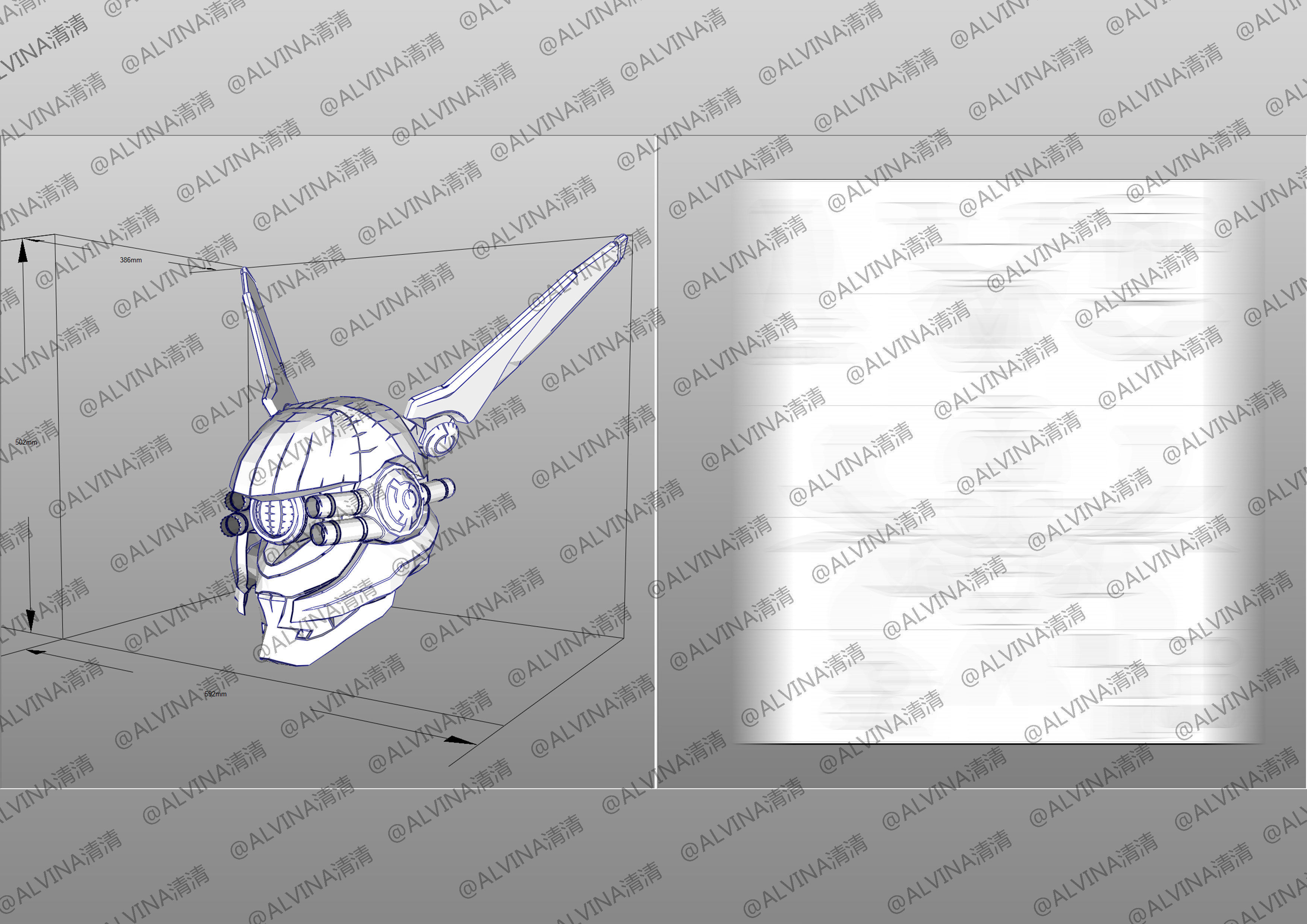 3D model Appleseed Briareos - Cosplay Pepakura Foam Template VR / AR ...