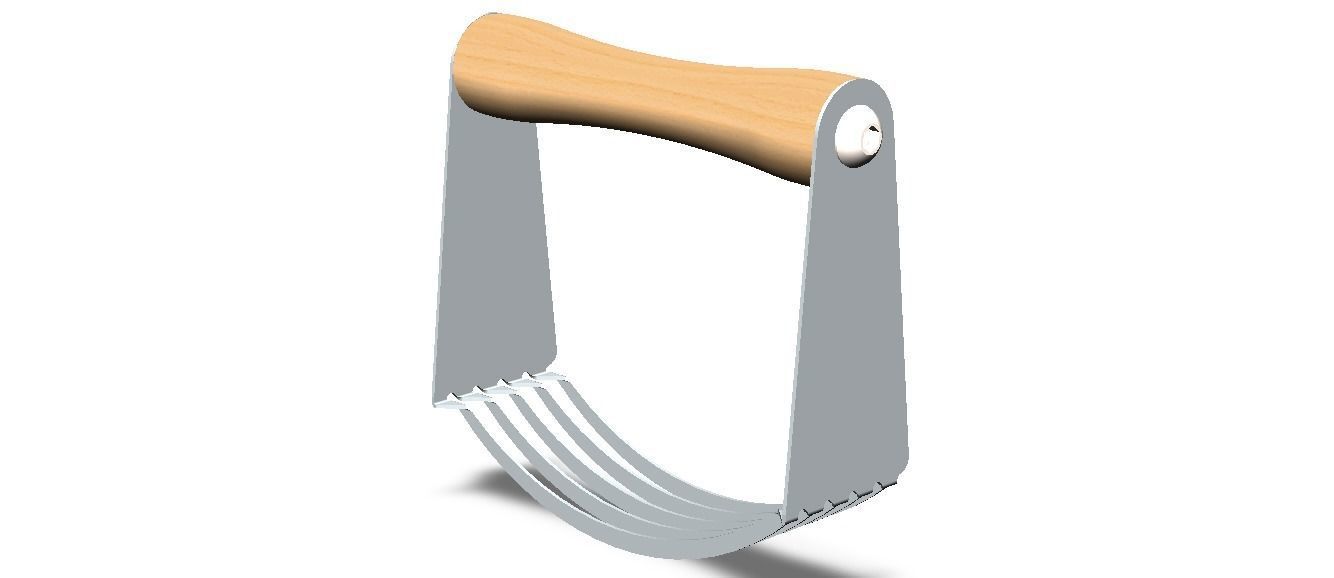Manual Butter Blender Stainless Steel 3D model rigged | CGTrader