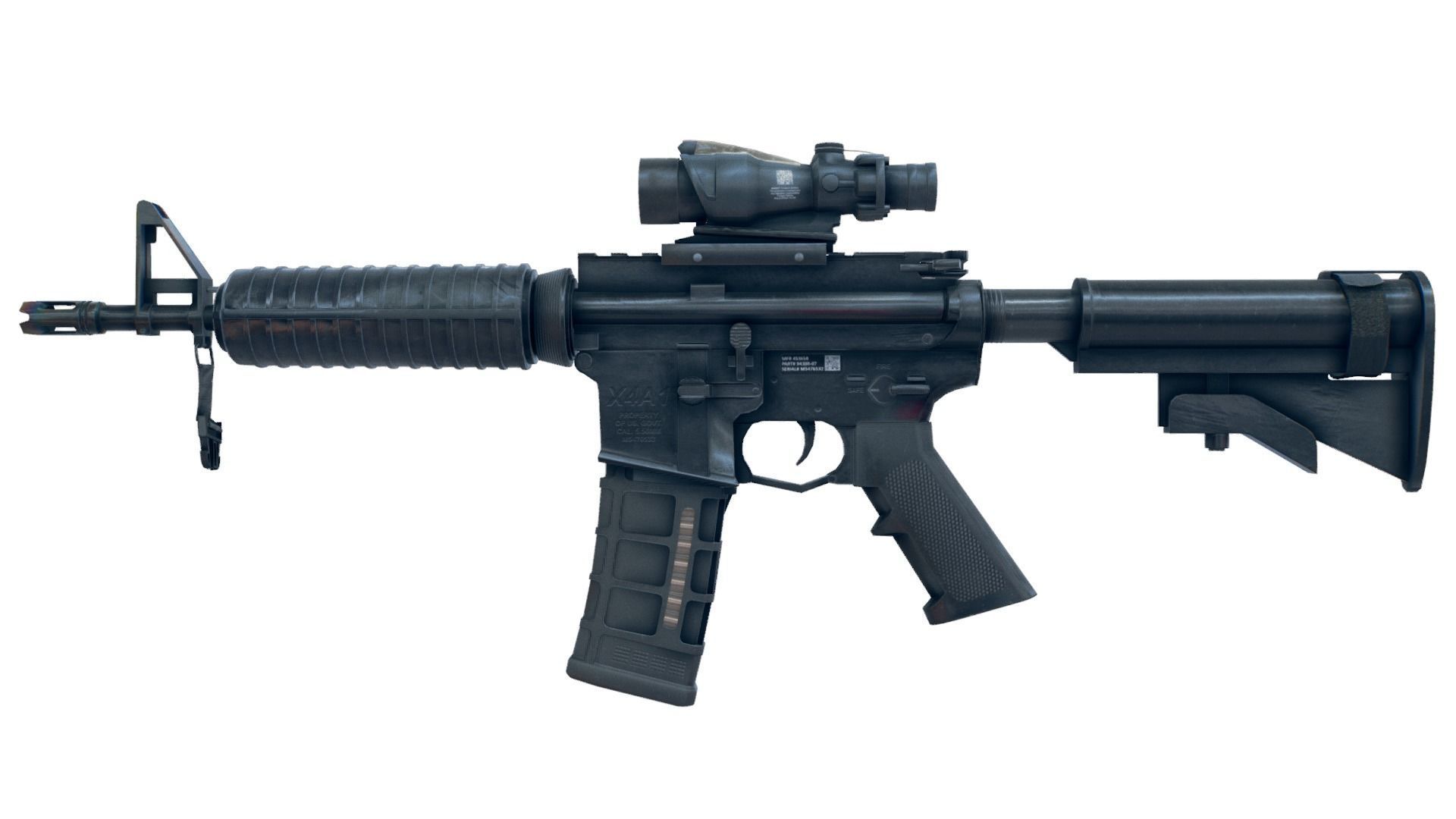 AR-15 style rifle free VR / AR / low-poly 3D model | CGTrader