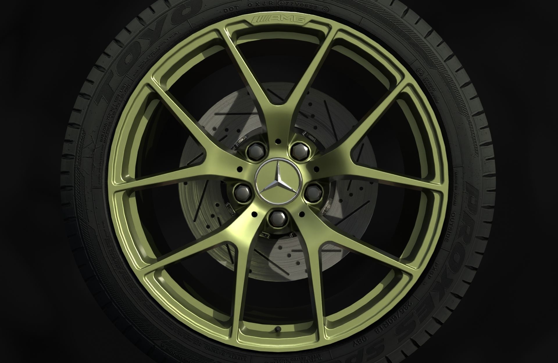 3D model Mercedes C63 W204 AMG 507 - Wheels - Game Ready - Fully ...