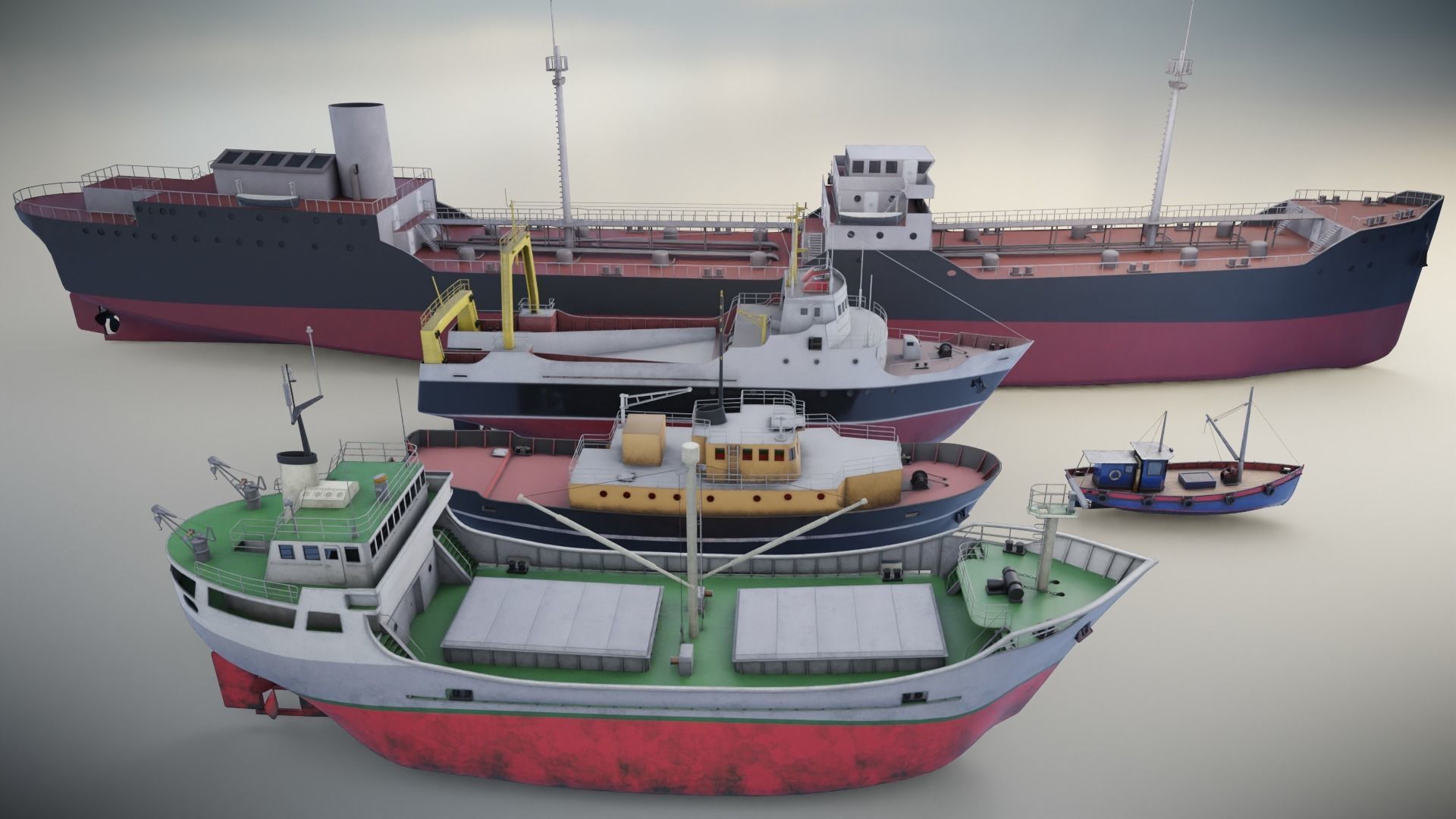 3D model Industrial Ships VR / AR / low-poly | CGTrader
