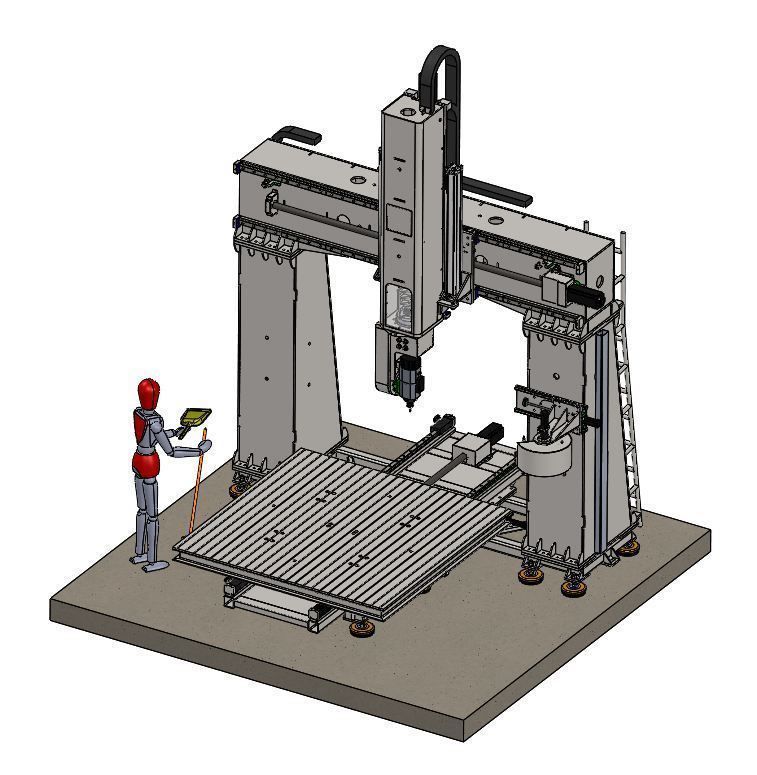 5 axis CNC milling machine free 3D model | CGTrader