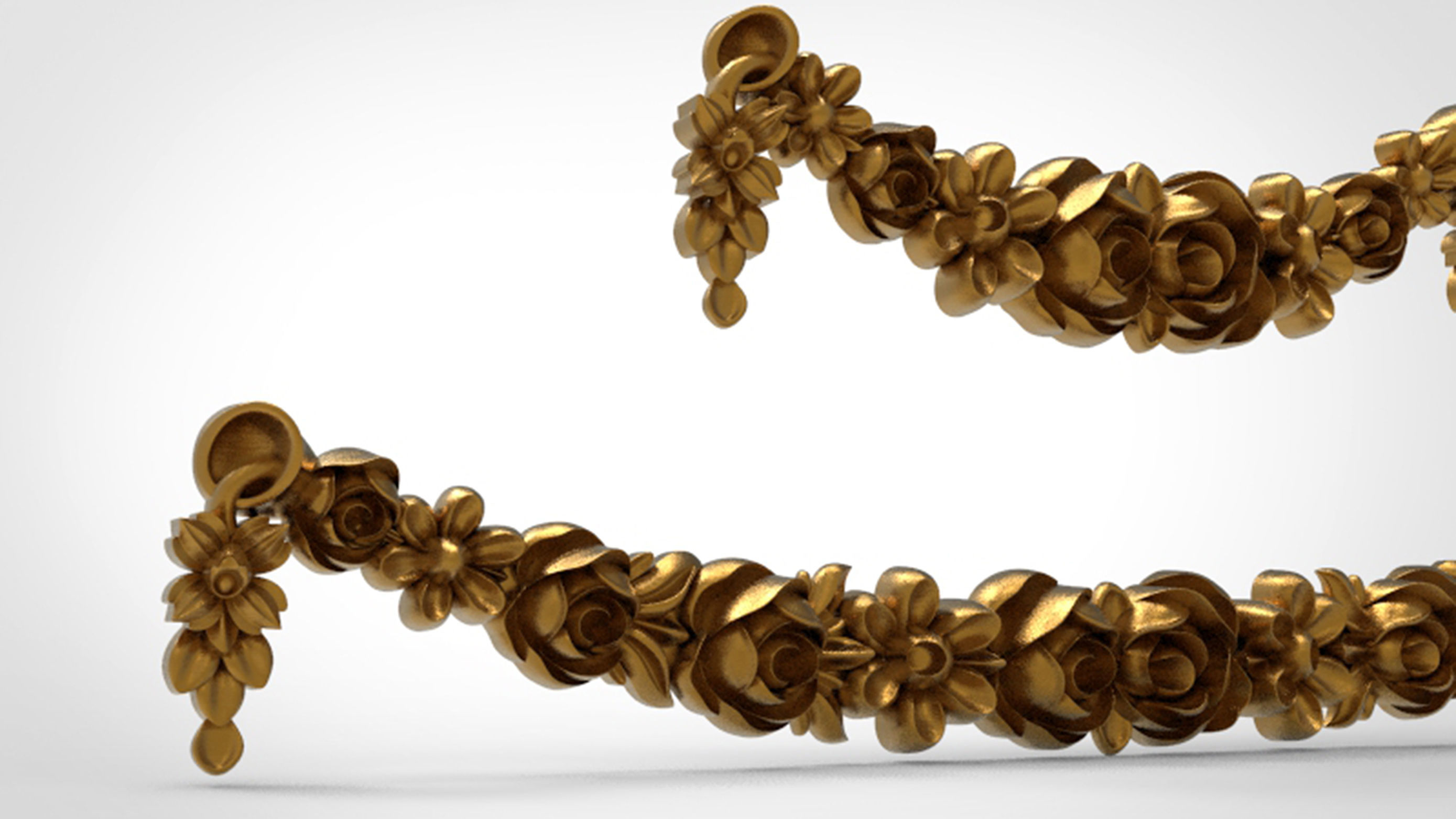 3d flower collar zip file stl extension 3D model 3D printable | CGTrader