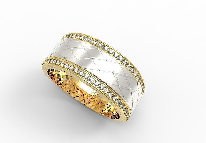wedding ring two part 3D model 3D printable | CGTrader