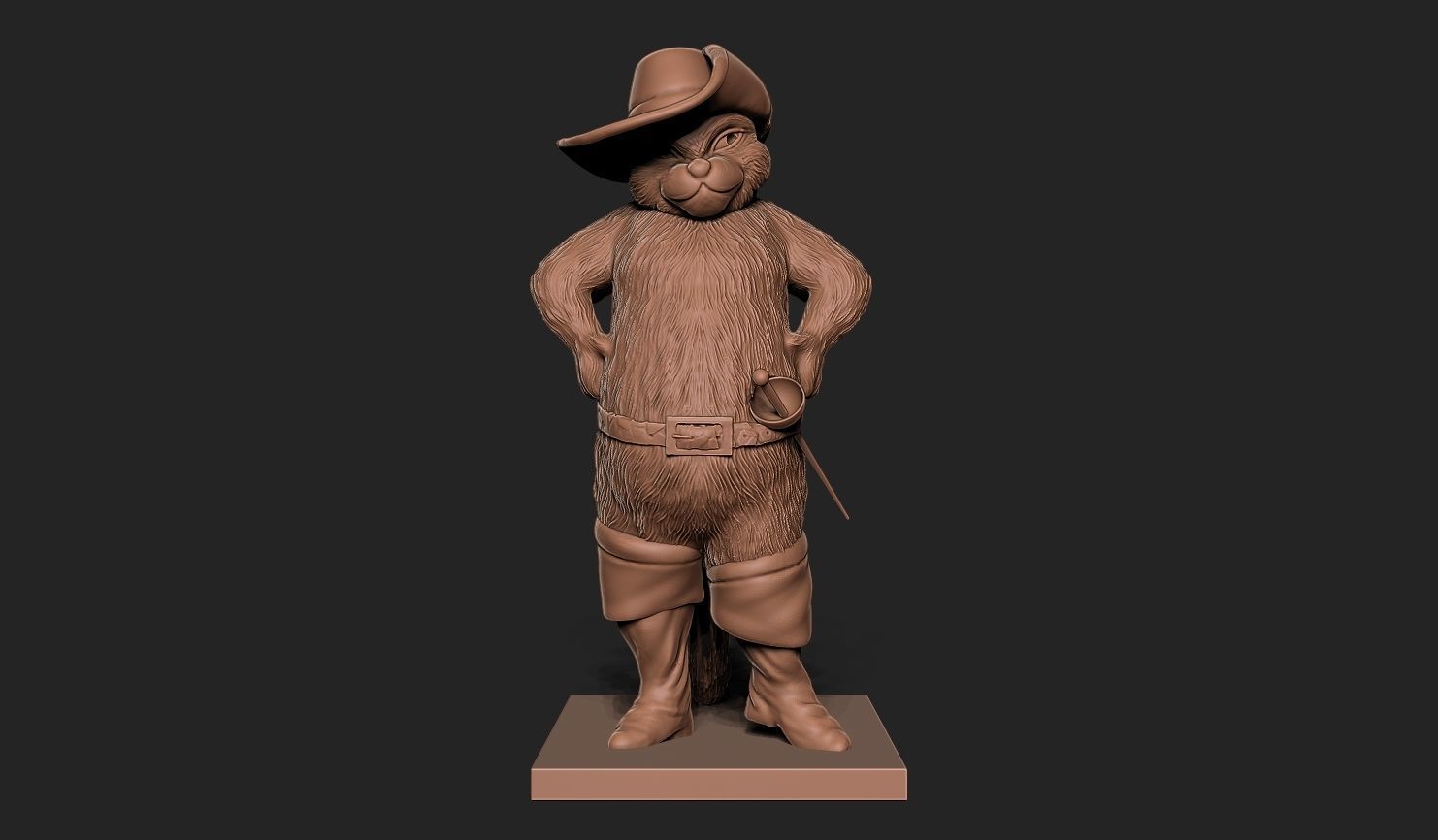 Puss In Boots 3d Print Model 3d Model 3d Printable Cgtrader