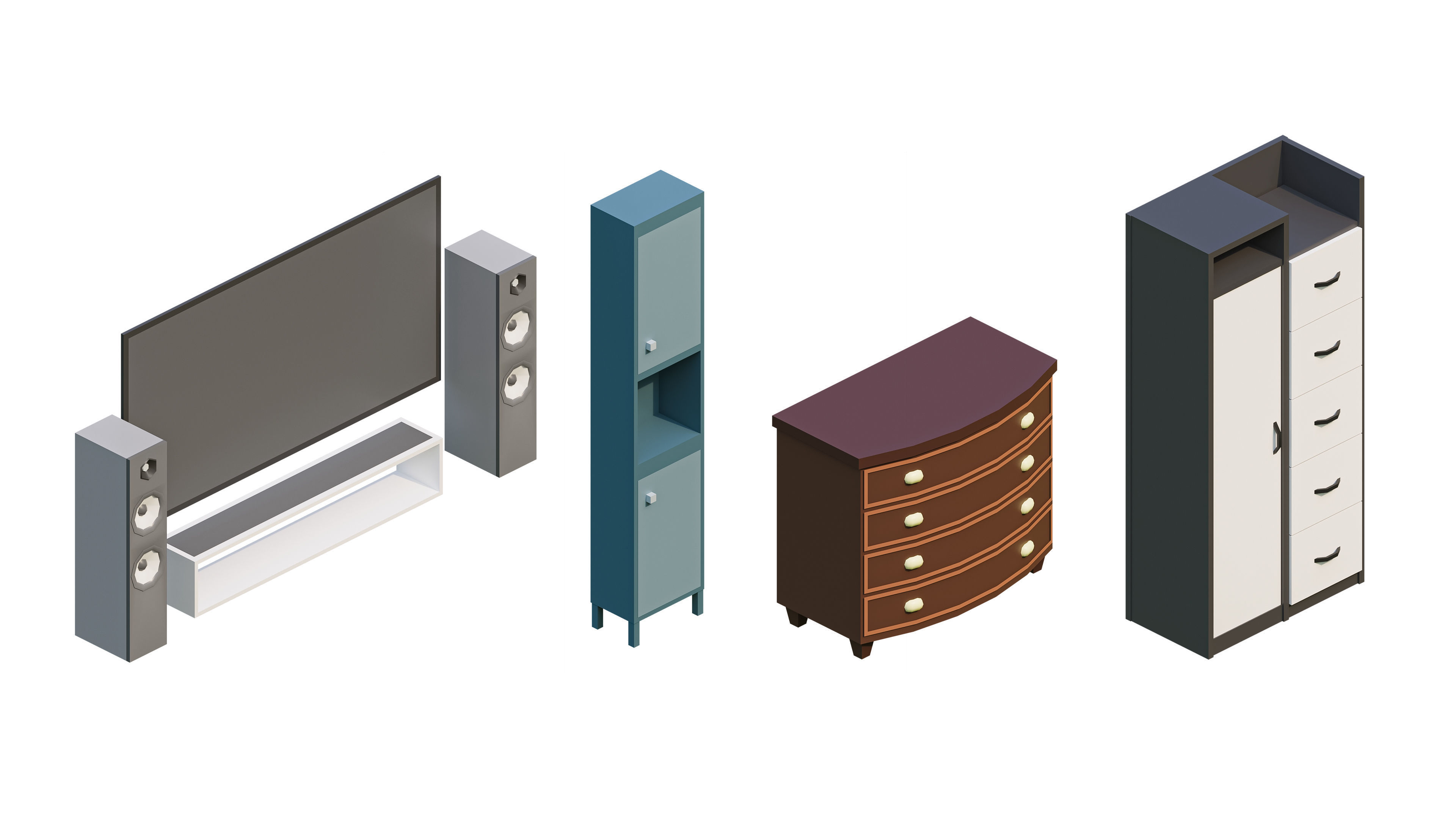Furniture FREE free VR / AR / low-poly 3D model | CGTrader