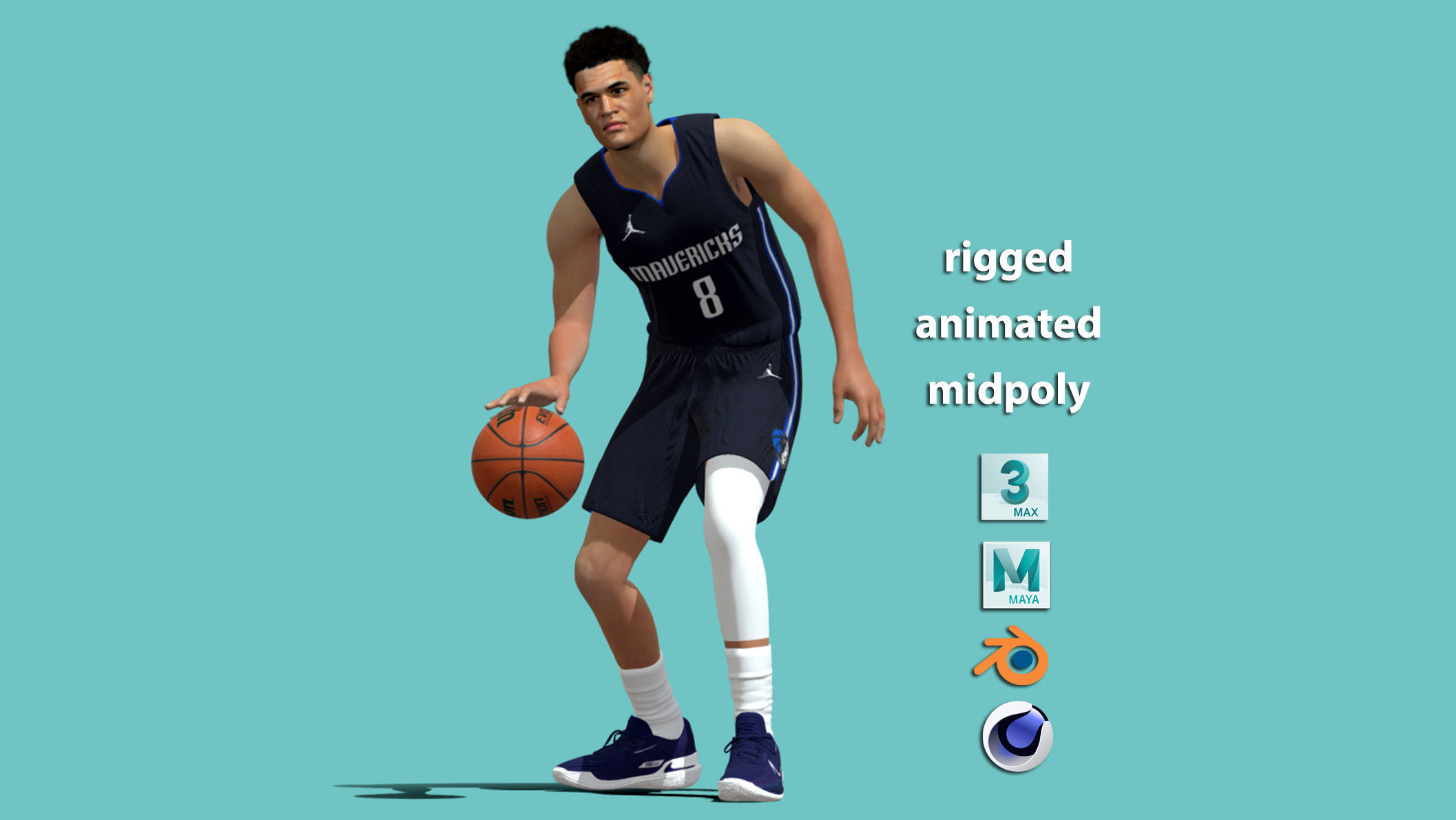 3D Rigged Josh Green Dallas Mavericks NBA 3D model animated rigged | CGTrader