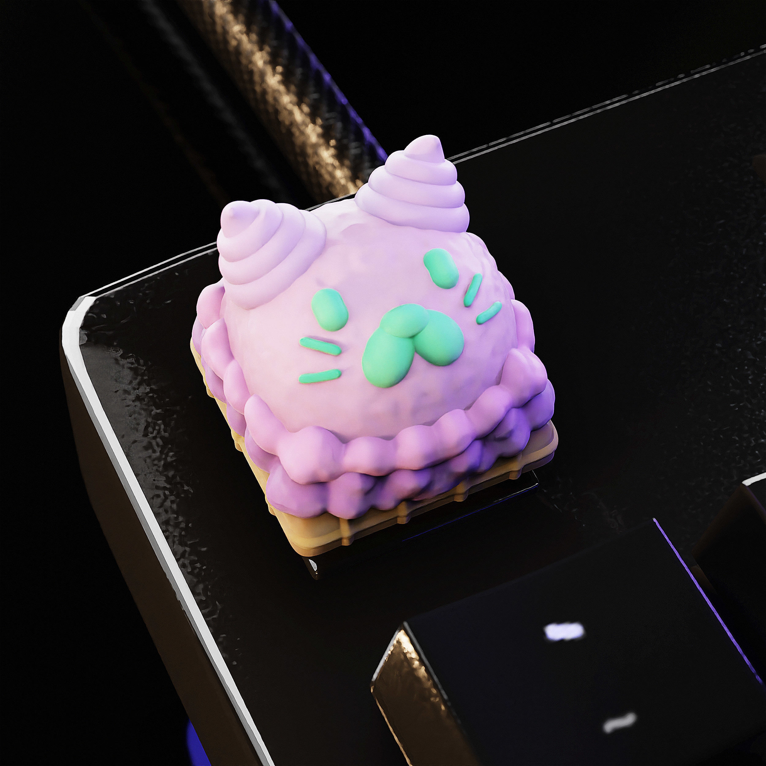 Foody Cats Keycaps - Mechanical Keyboard 3D model 3D printable | CGTrader