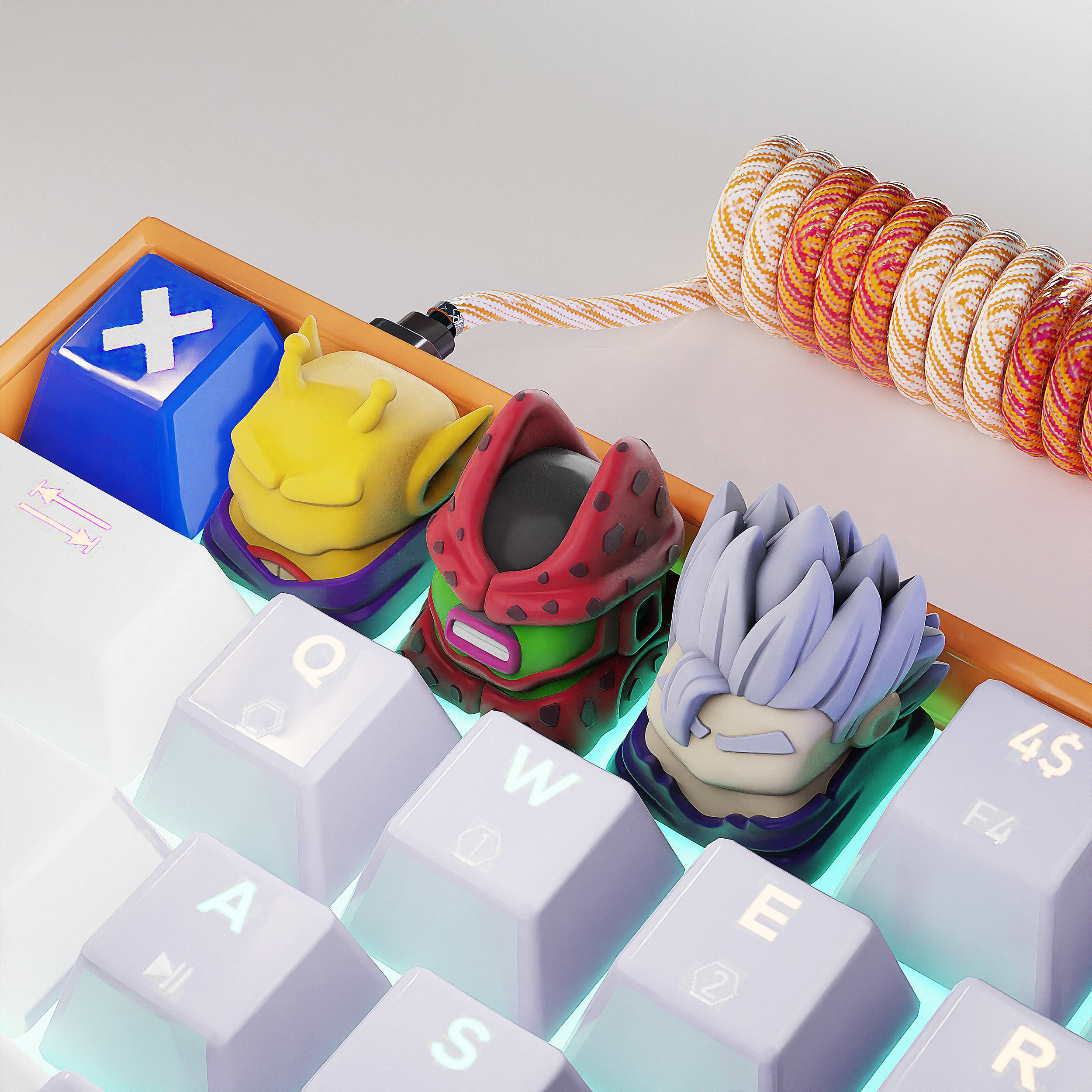 Dbz Keycaps Vol III - Dragon ball Super - Mechanical Keyboard 3D model ...