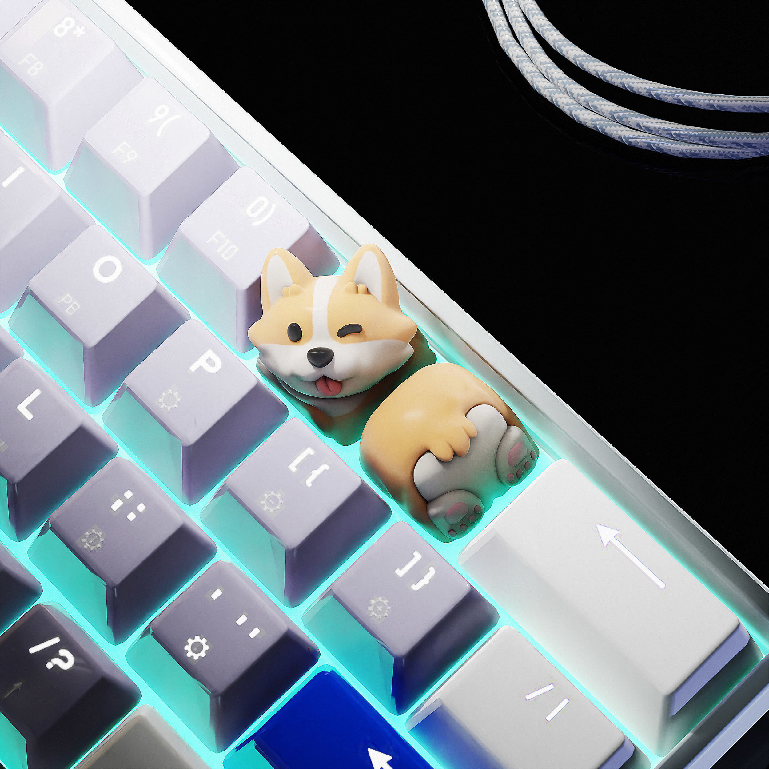 Puppy Corgi keycaps - Mechanical Keyboard 3D model 3D printable | CGTrader