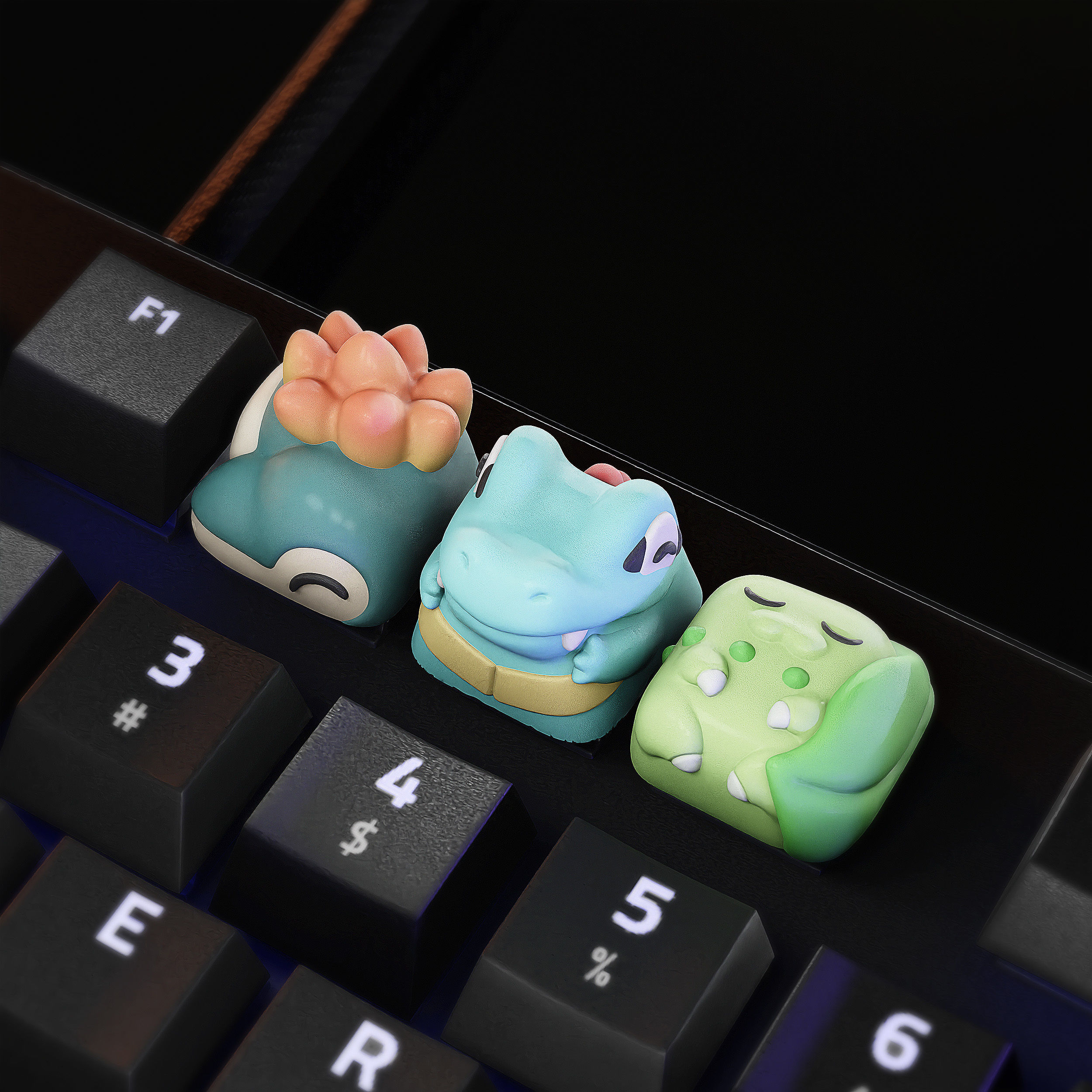 Sleeping poke Keycaps - Mechanical Keycaps 3D model 3D printable | CGTrader