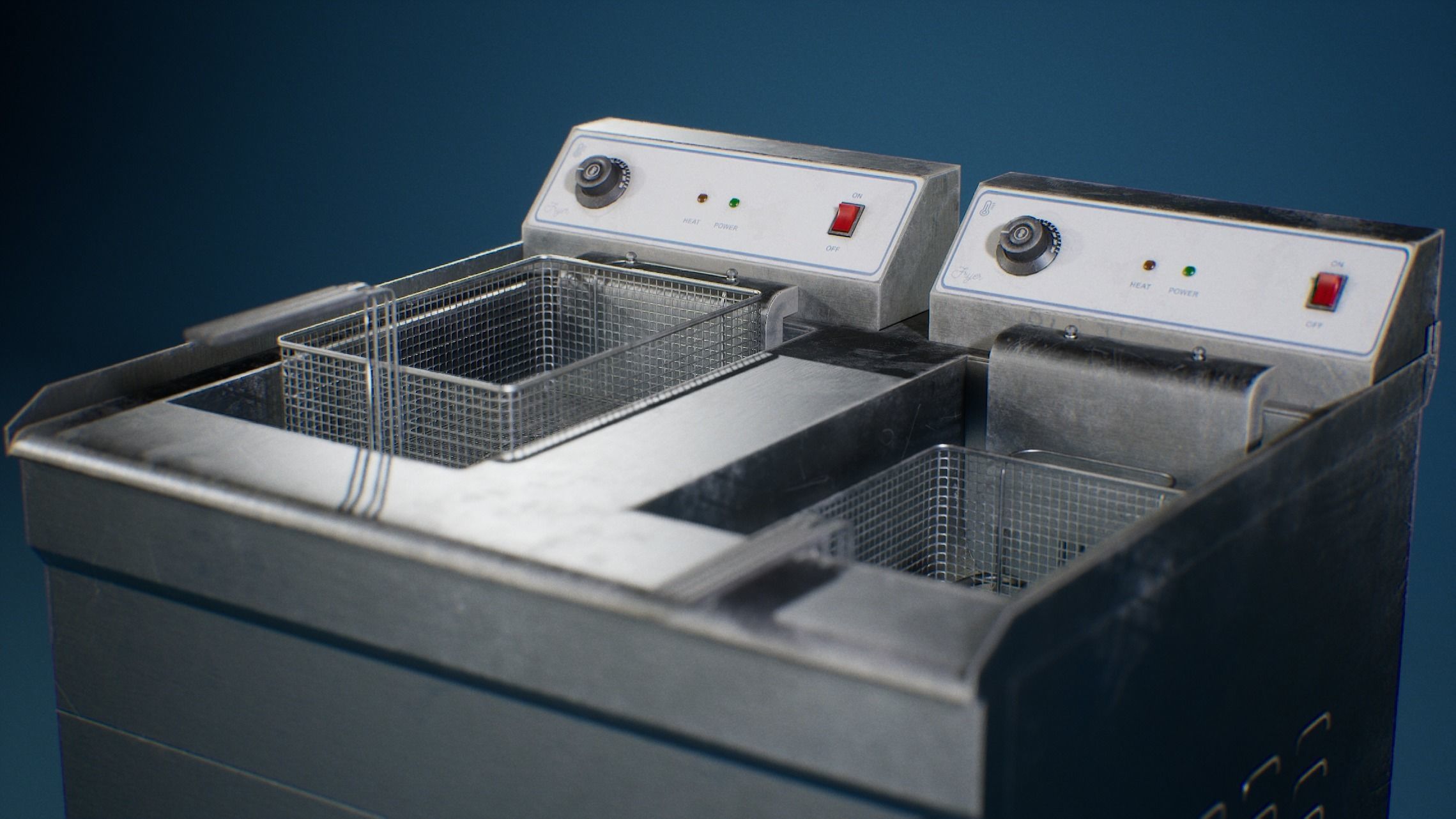 3D model Commercial Restaurant Deep Fryer PBR Game-Ready 3D model VR ...