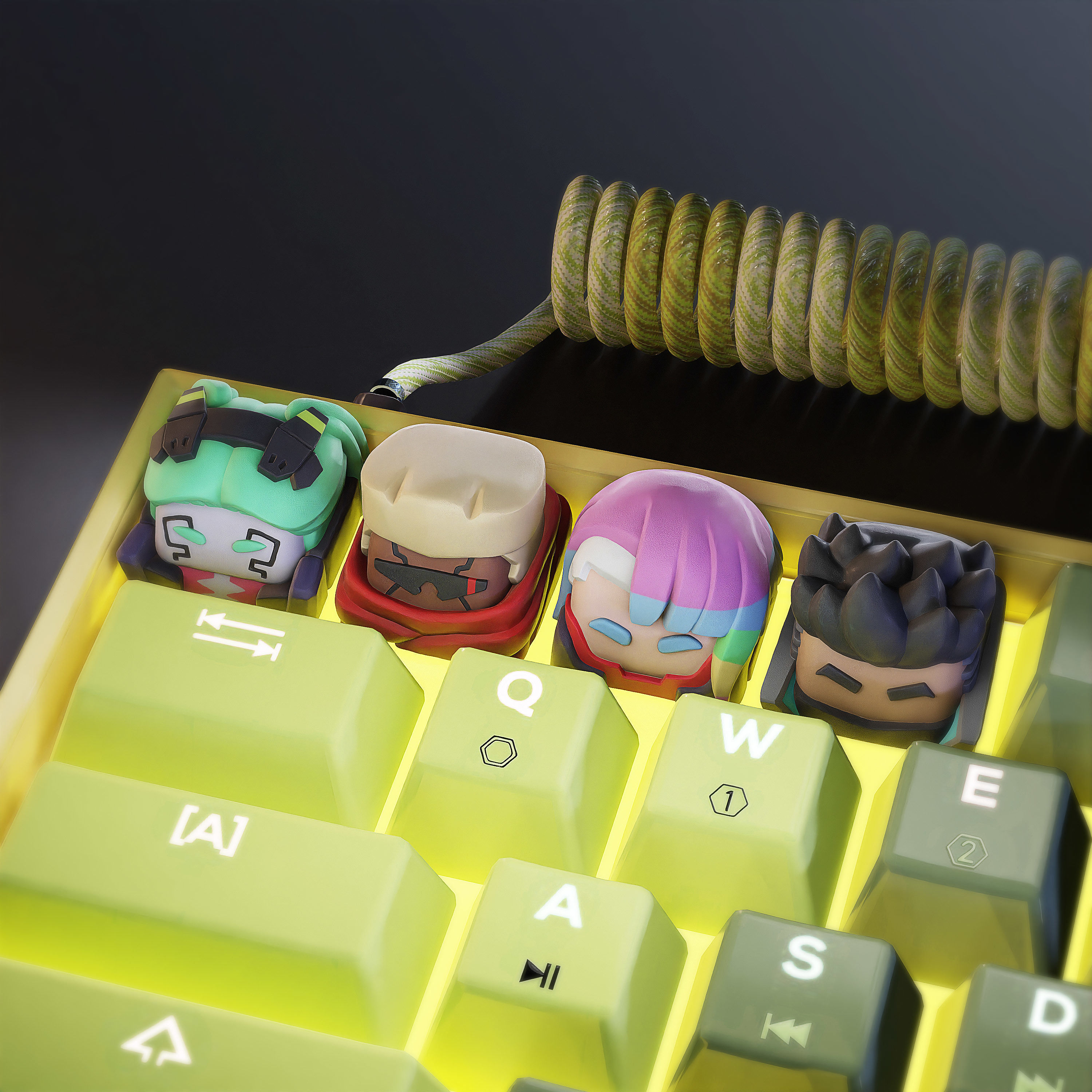 Cyberpunk Edgerunners Keycaps - Mechanical Keyboard 3D model 3D ...