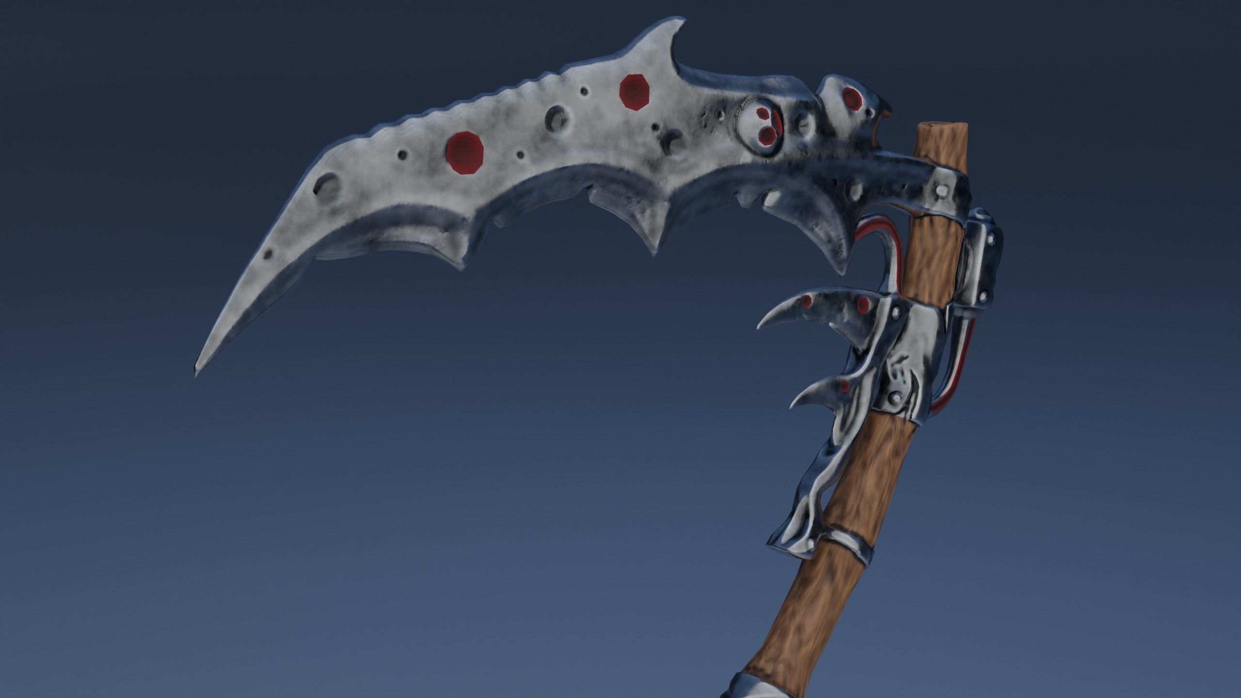 3D model Fantasy low-poly scythe VR / AR / low-poly | CGTrader