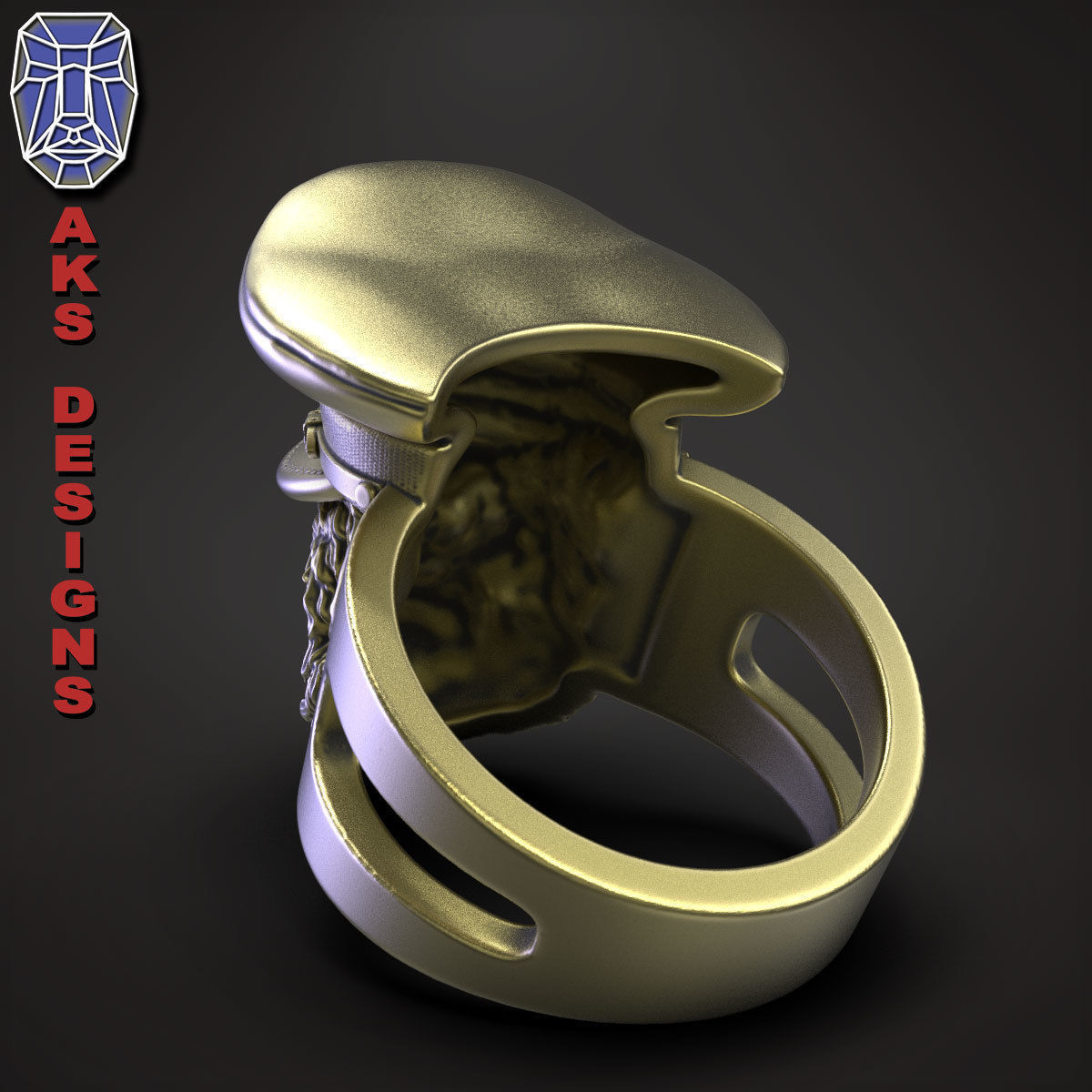Animal ring jewelry Army captain guerilla v150 3D model 3D printable ...