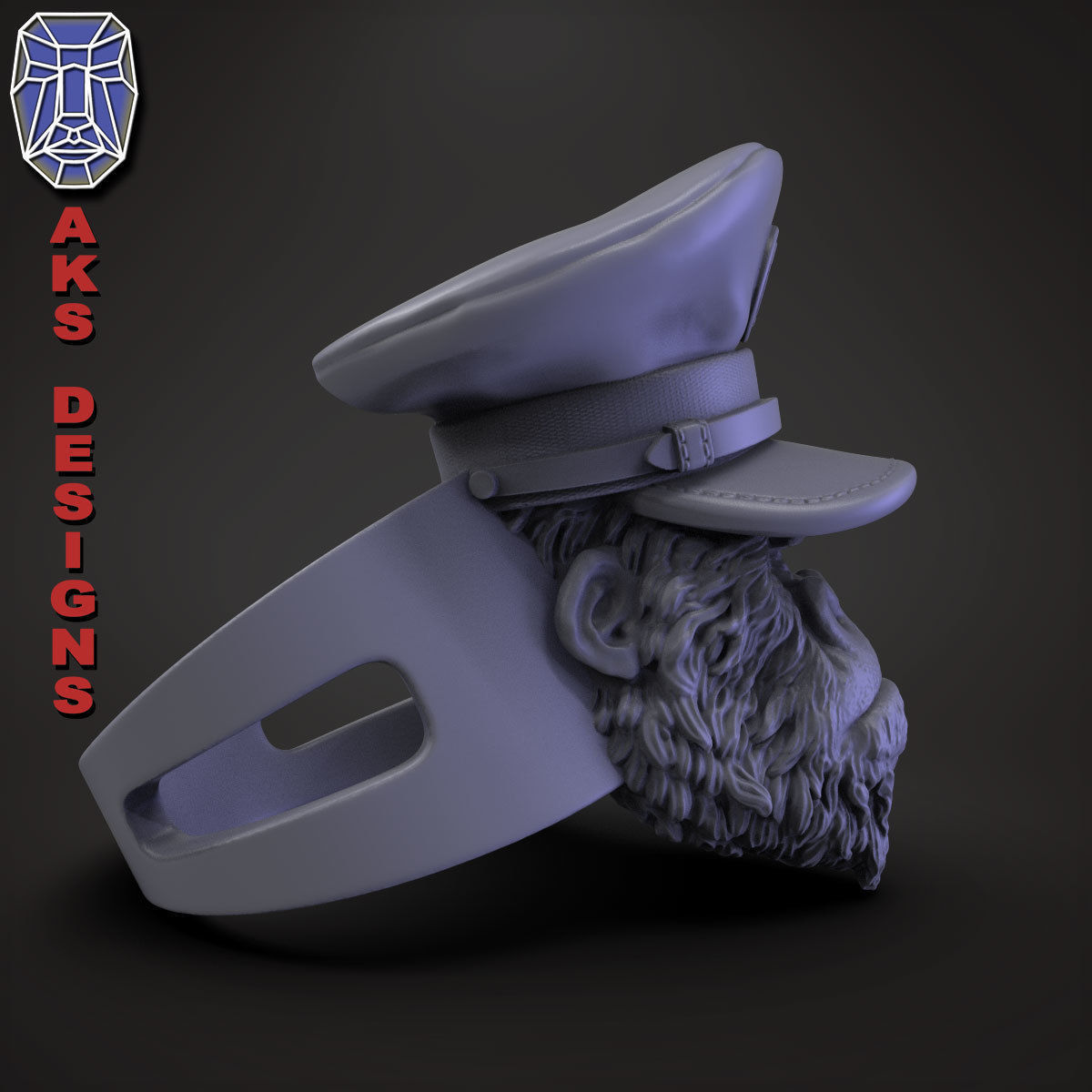 Animal ring jewelry Army captain guerilla v150 3D model 3D printable ...