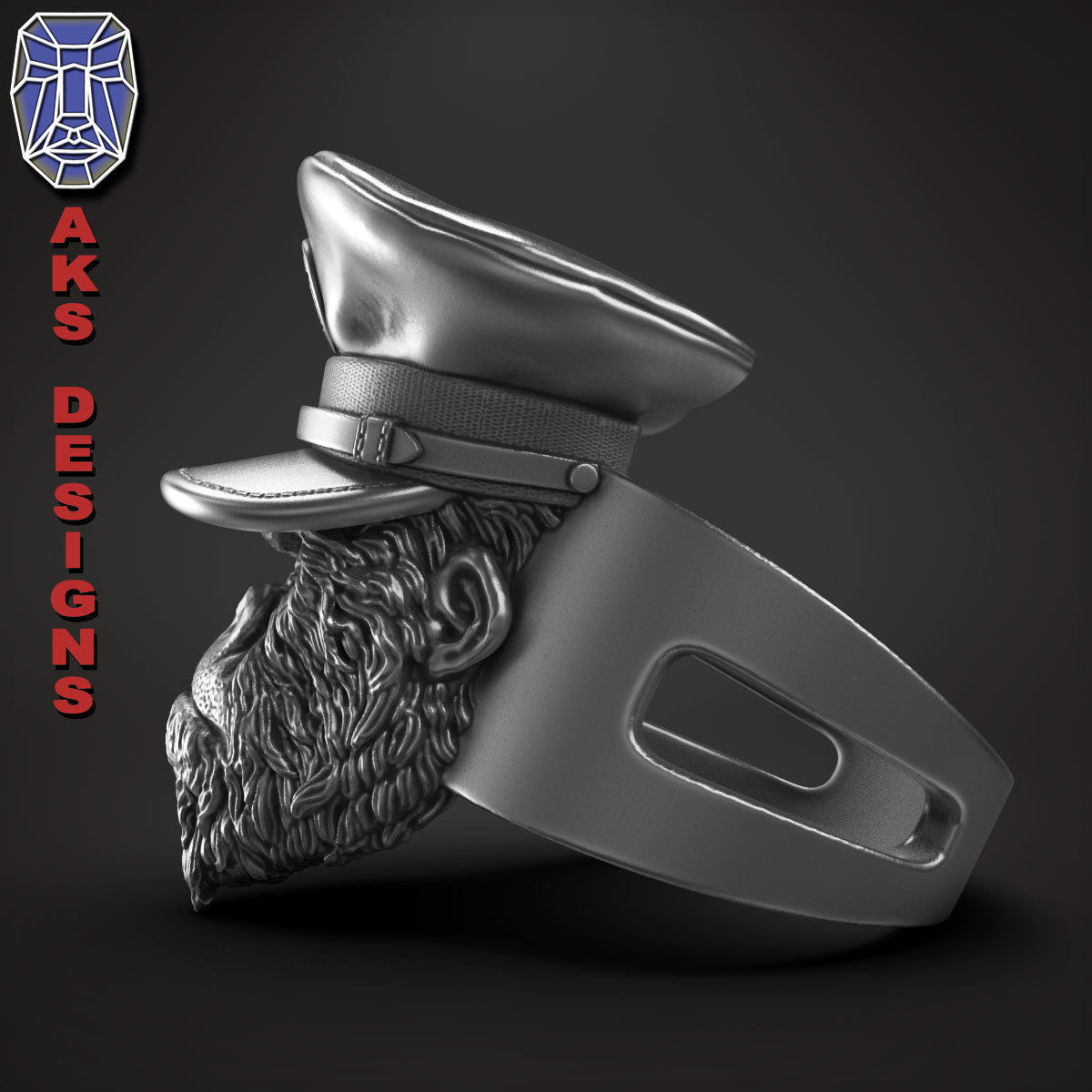 Animal ring jewelry Army captain guerilla v150 3D model 3D printable ...