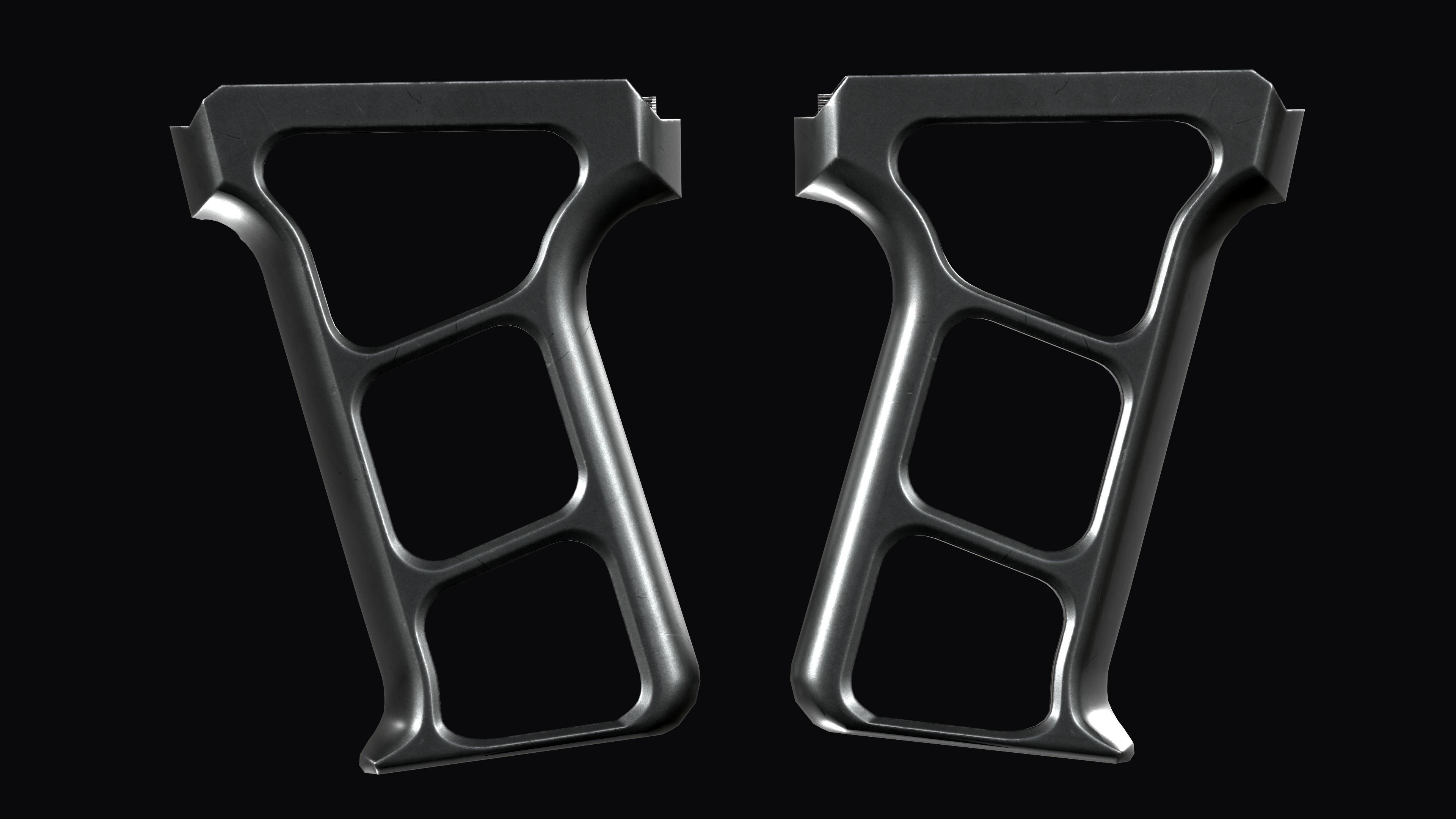 3D model Tactical Dynamics aluminium skeletonized fore vertical grip VR ...