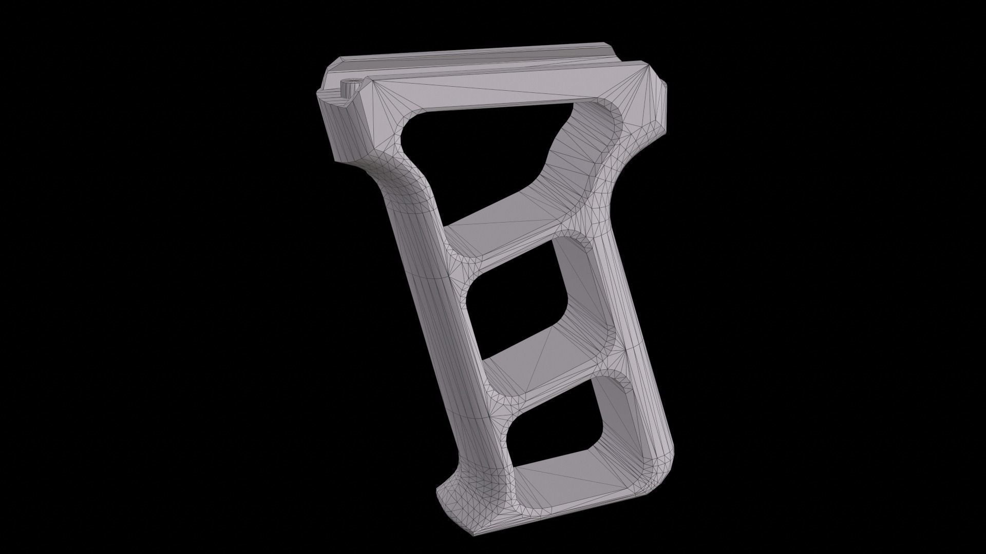 3D model Tactical Dynamics aluminium skeletonized fore vertical grip VR ...