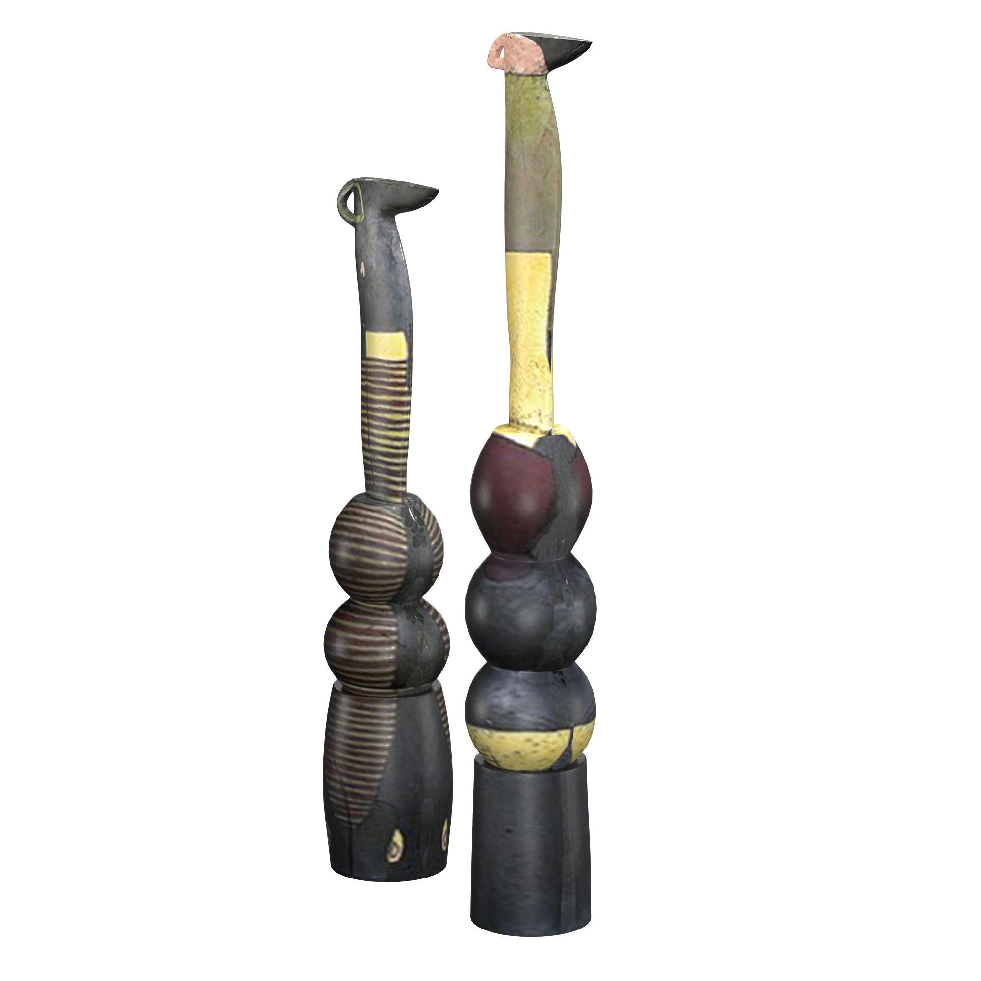 Totem sculptures 3D model | CGTrader