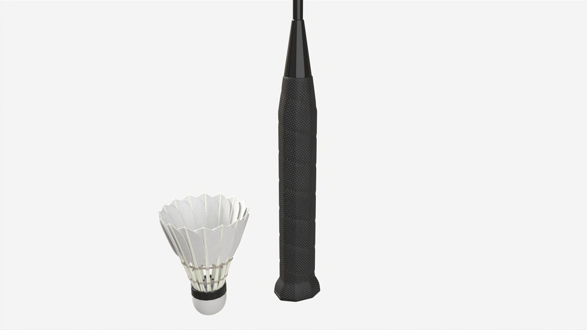 Badminton Racquets with Shuttlecock 3D model | CGTrader