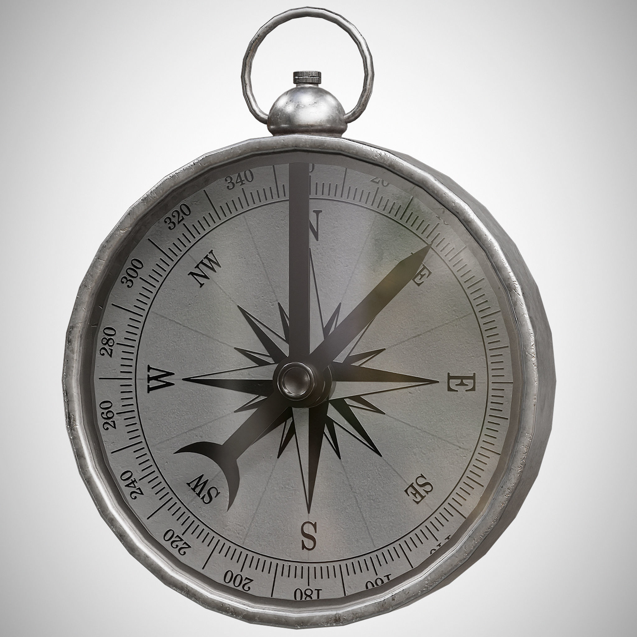 3D model Vintage Brass Compass VR / AR / low-poly | CGTrader