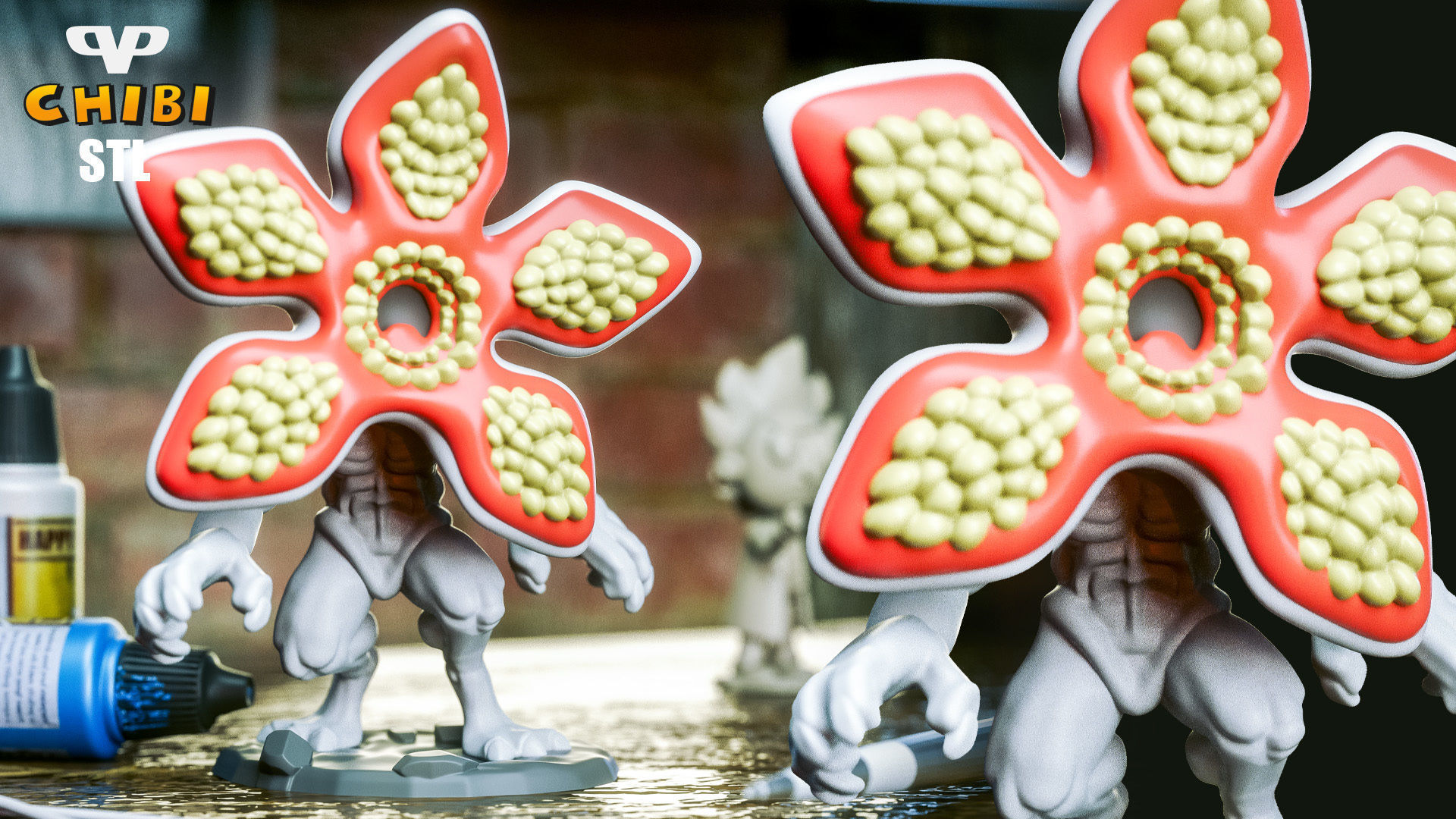 Demogorgon Chibi Stranger Things STL for 3D Printing ChibiSTL 3D model ...