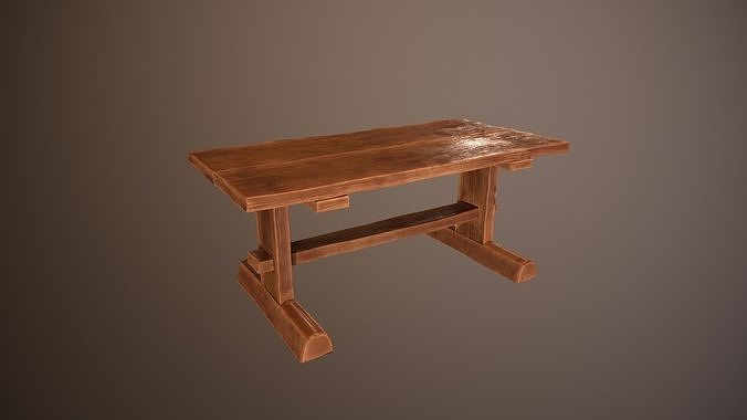 3D model Stylized Wood Table VR / AR / low-poly | CGTrader