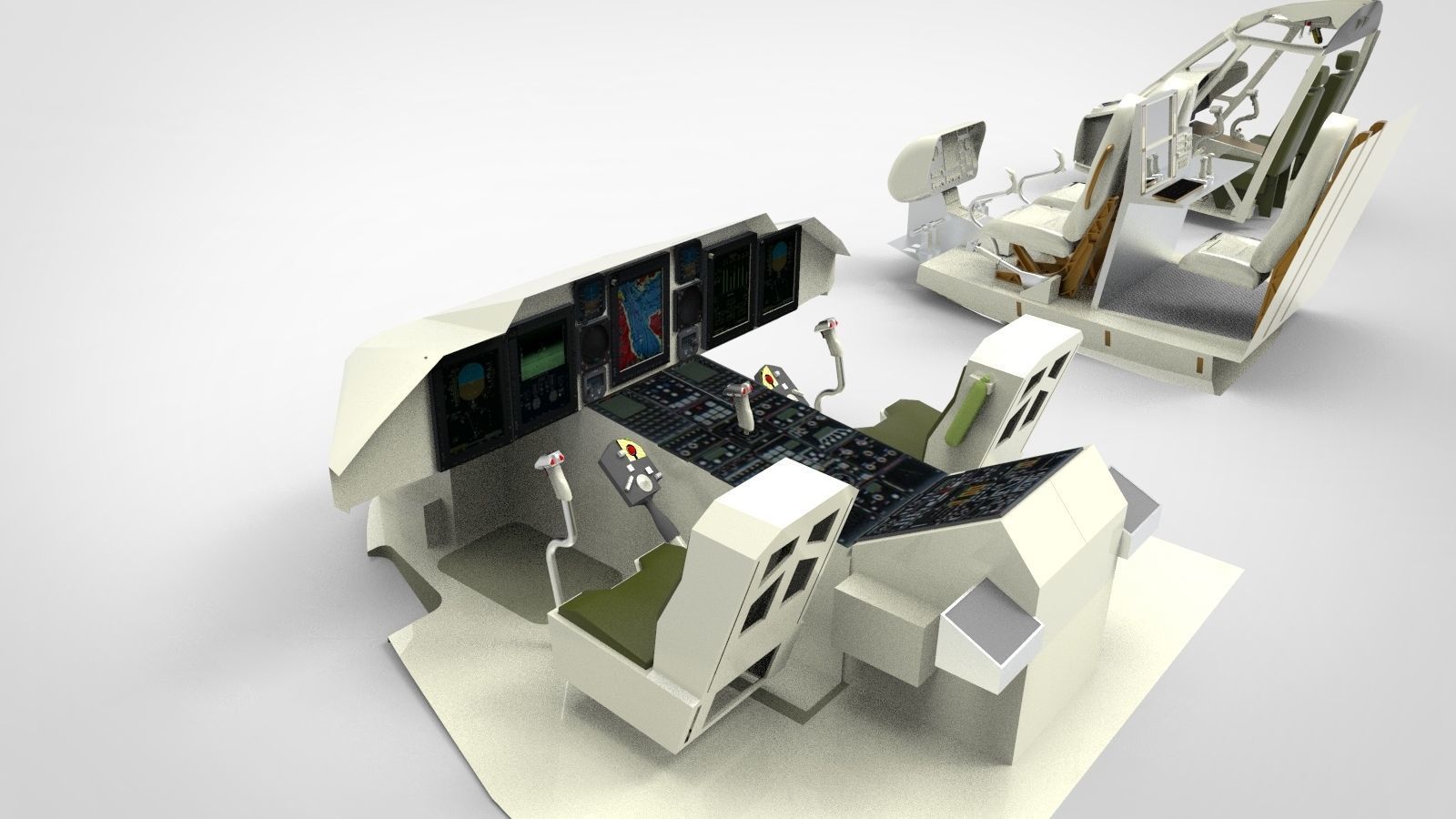 3 type cockpit helicopter 3D model | CGTrader