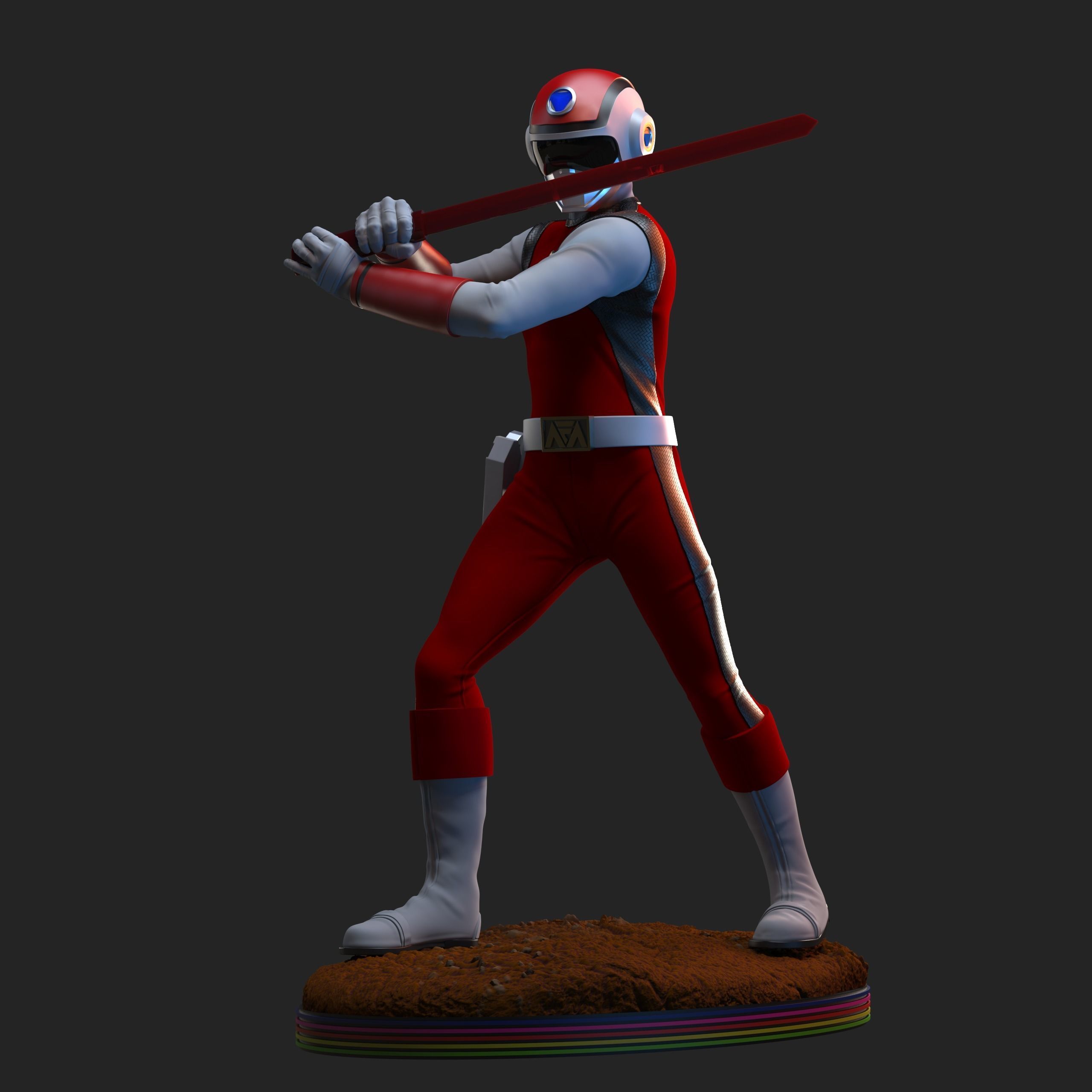 Chounshinsei Flashman - Red Flash 3D model 3D printable | CGTrader