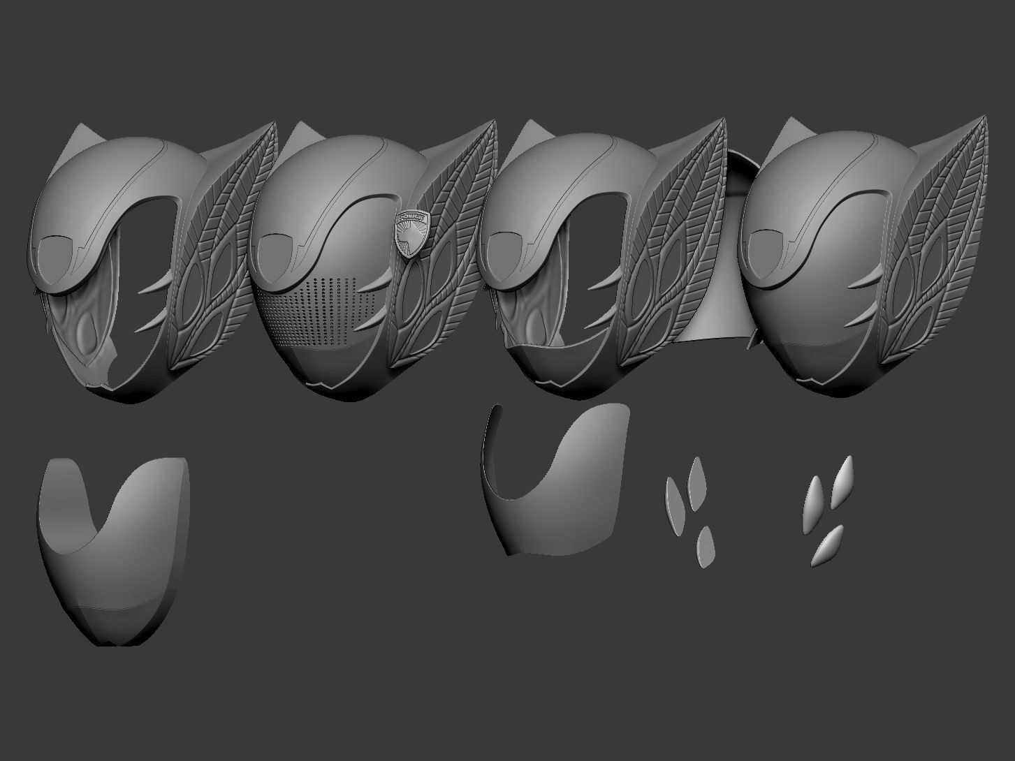 Power Ranger SPD Kat Helmet 3D model 3D printable | CGTrader