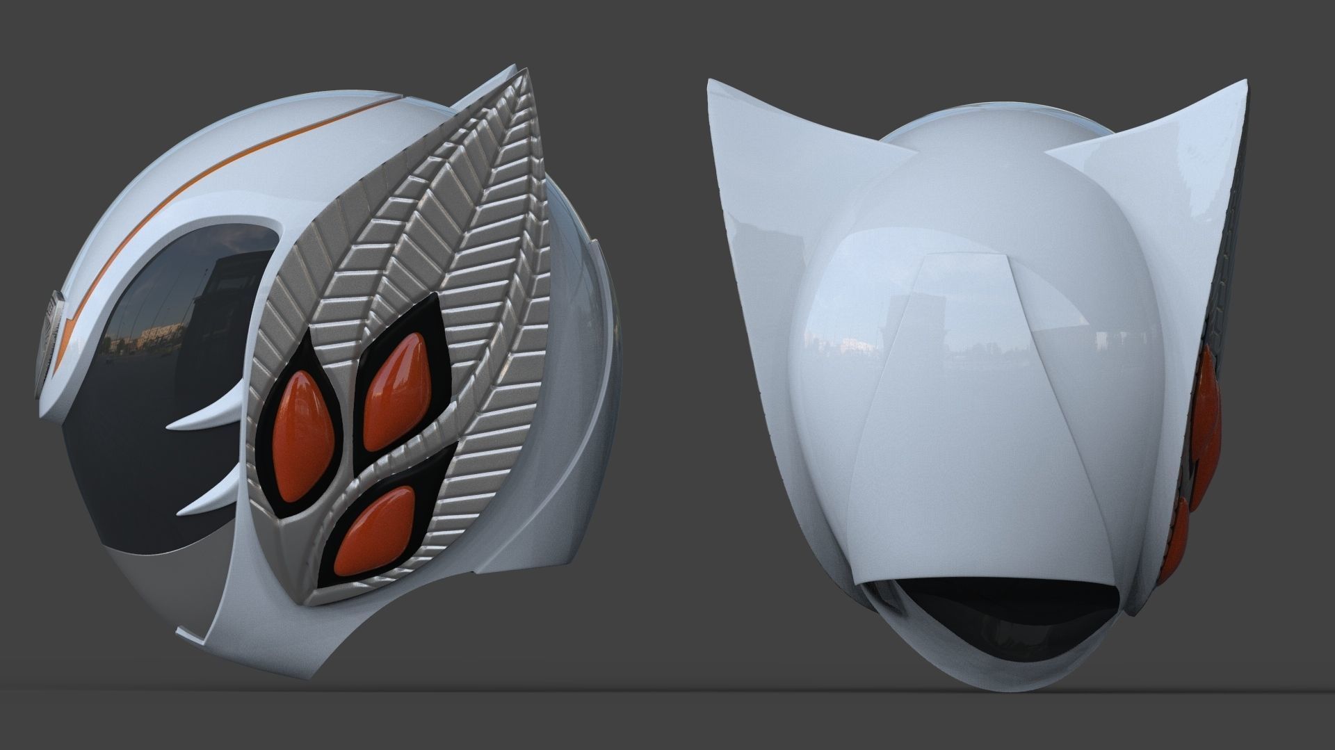 Power Ranger SPD Kat Helmet 3D model 3D printable | CGTrader